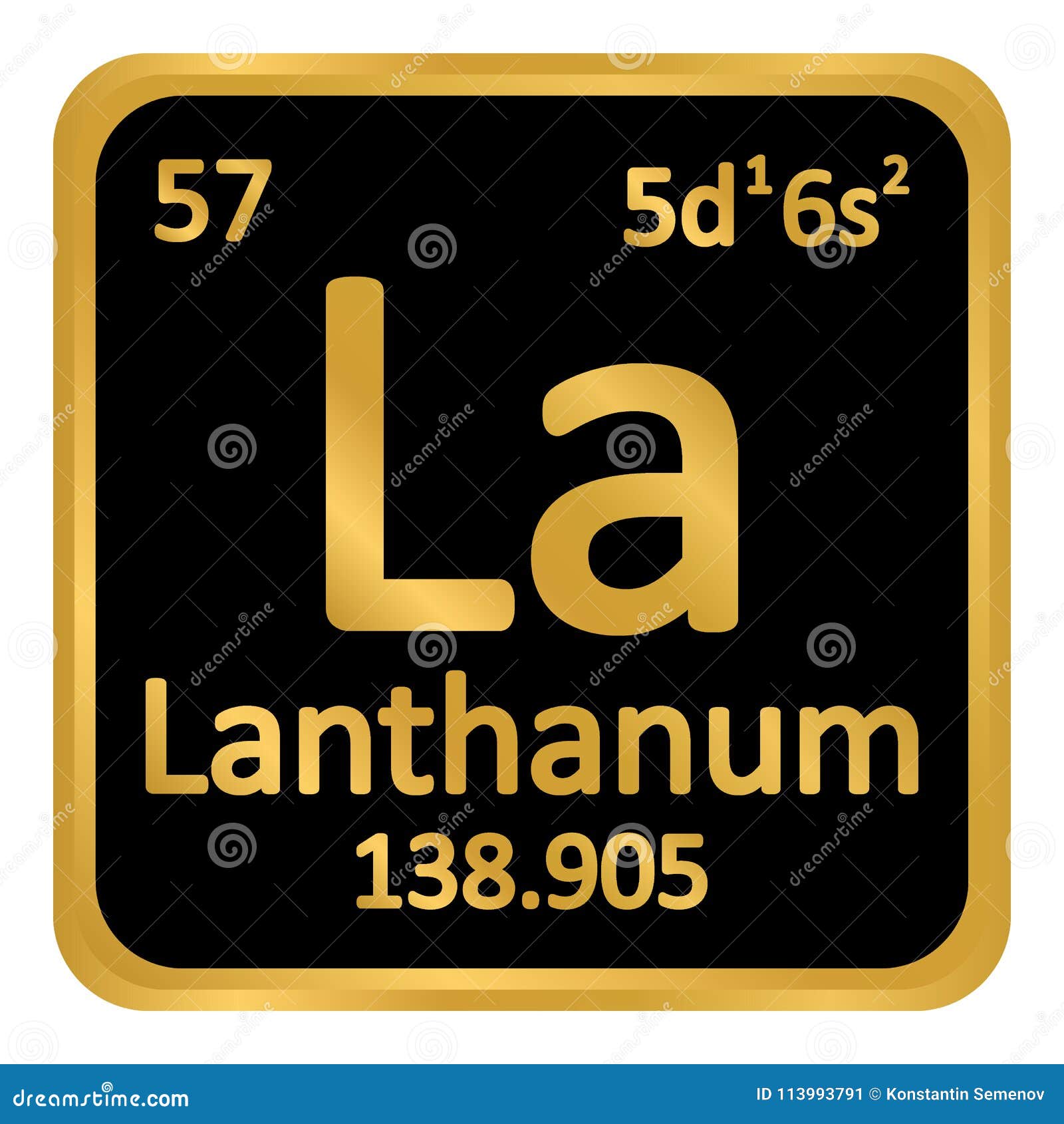 Icono Del Lantano Del Elemento De Tabla Periódica Stock de ilustración ...