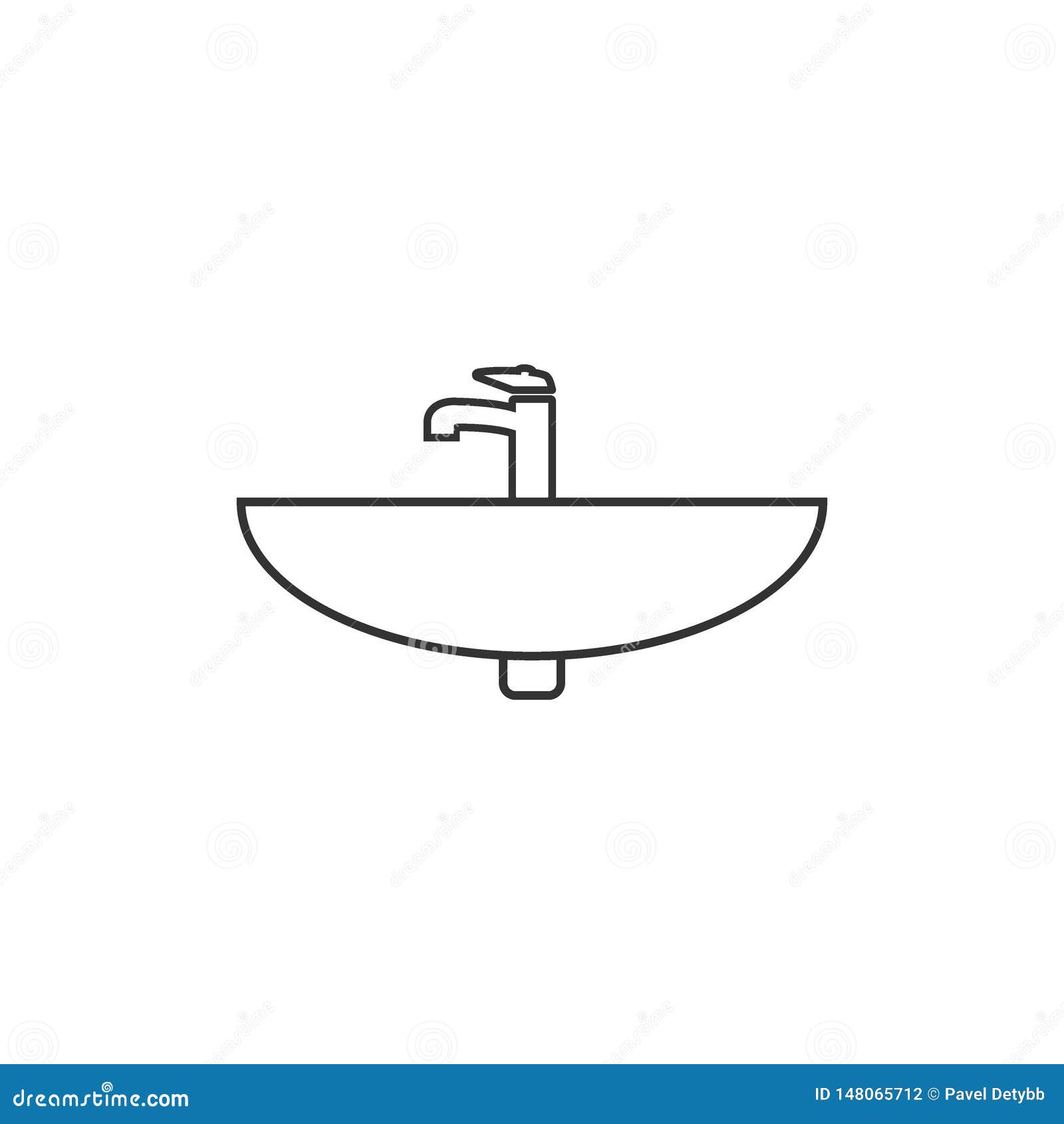 Icono Del Lavabo Ejemplo Del Vector, Dise?o Plano Stock de ilustración ...