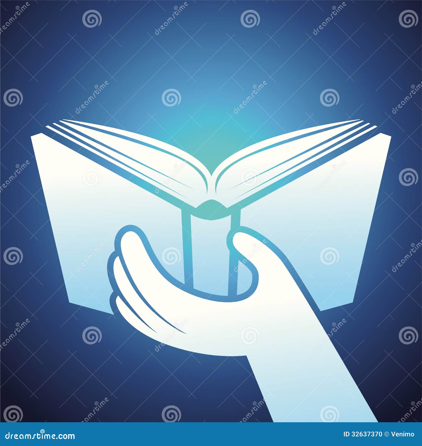 Icono Del Libro Del Vector - Manos Que Sostienen El Libro De Texto ...