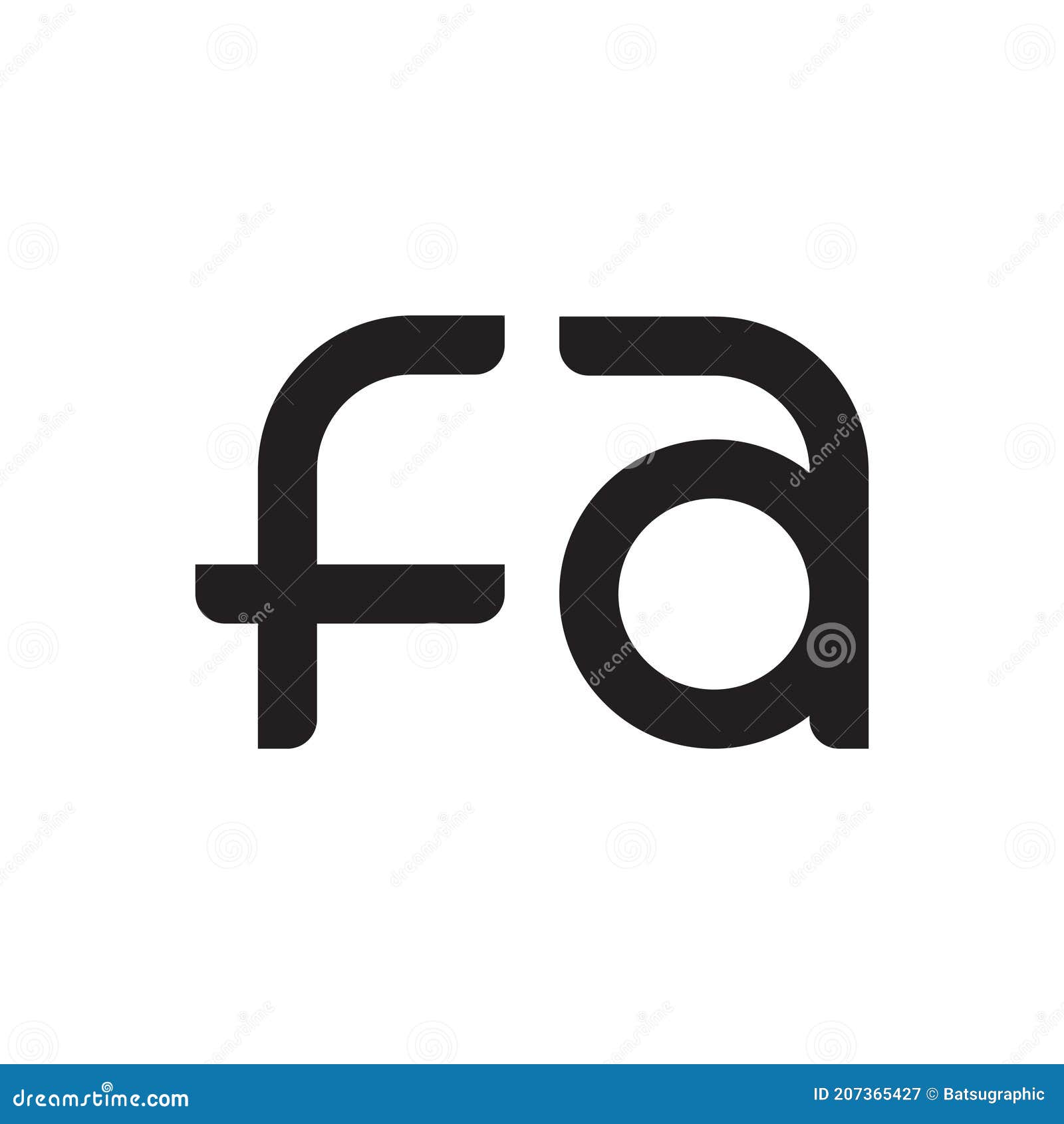 Icono Del Logotipo Del Vector De La Letra Fa Ilustración del Vector ...