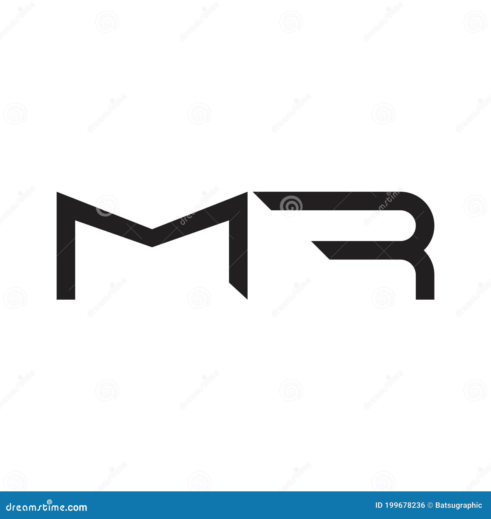 Icono Del Logotipo Del Vector De La Letra Inicial De Mr Ilustración del ...