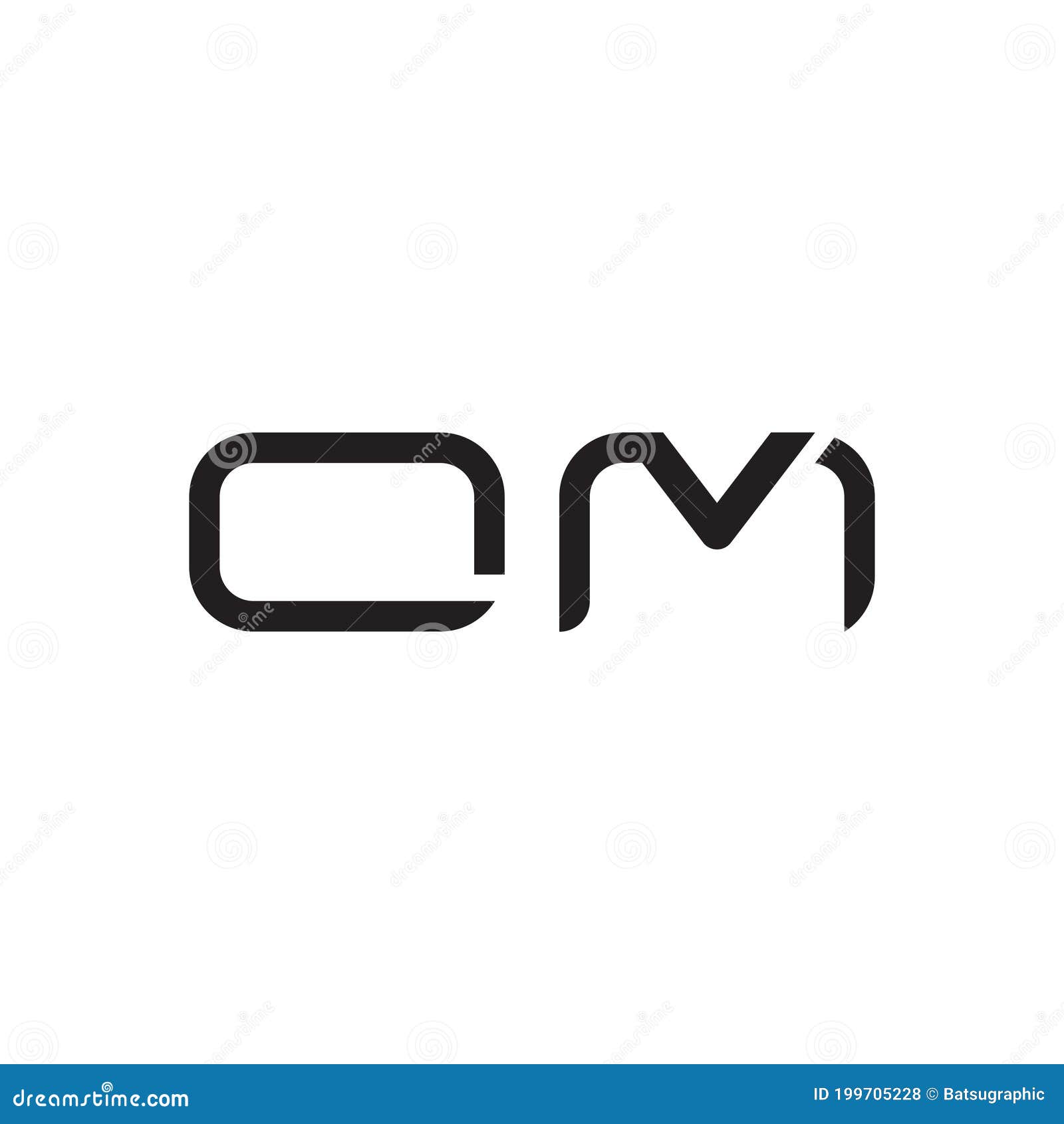 Icono Del Logotipo Del Vector De La Letra Inicial De Om Ilustración del ...