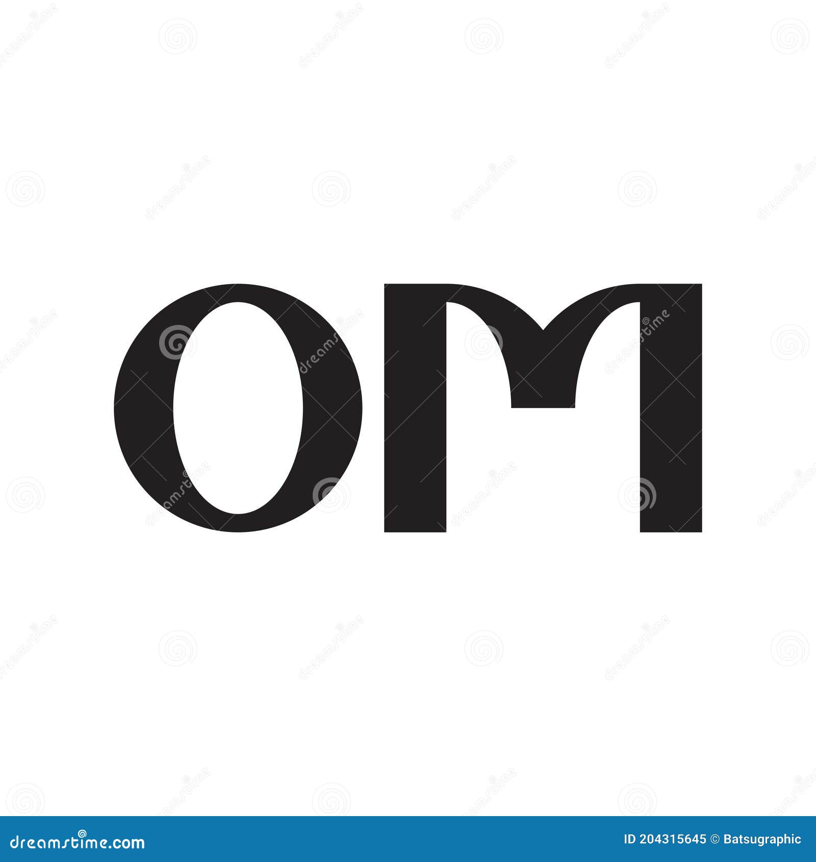 Icono Del Logotipo Del Vector De La Letra Inicial De OM Ilustración del ...