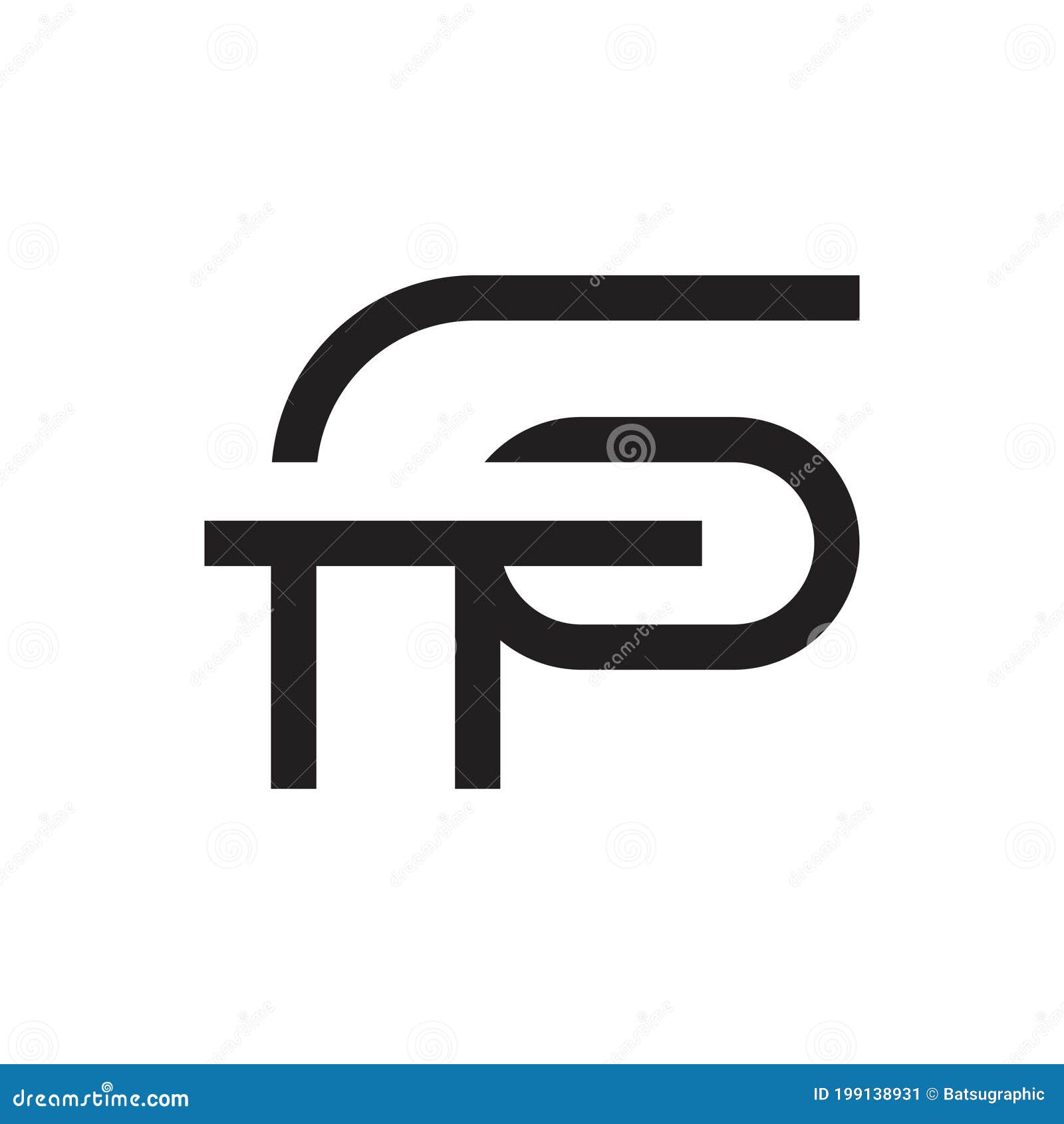 Icono Del Logotipo Del Vector De Letra Fp Ilustración del Vector ...