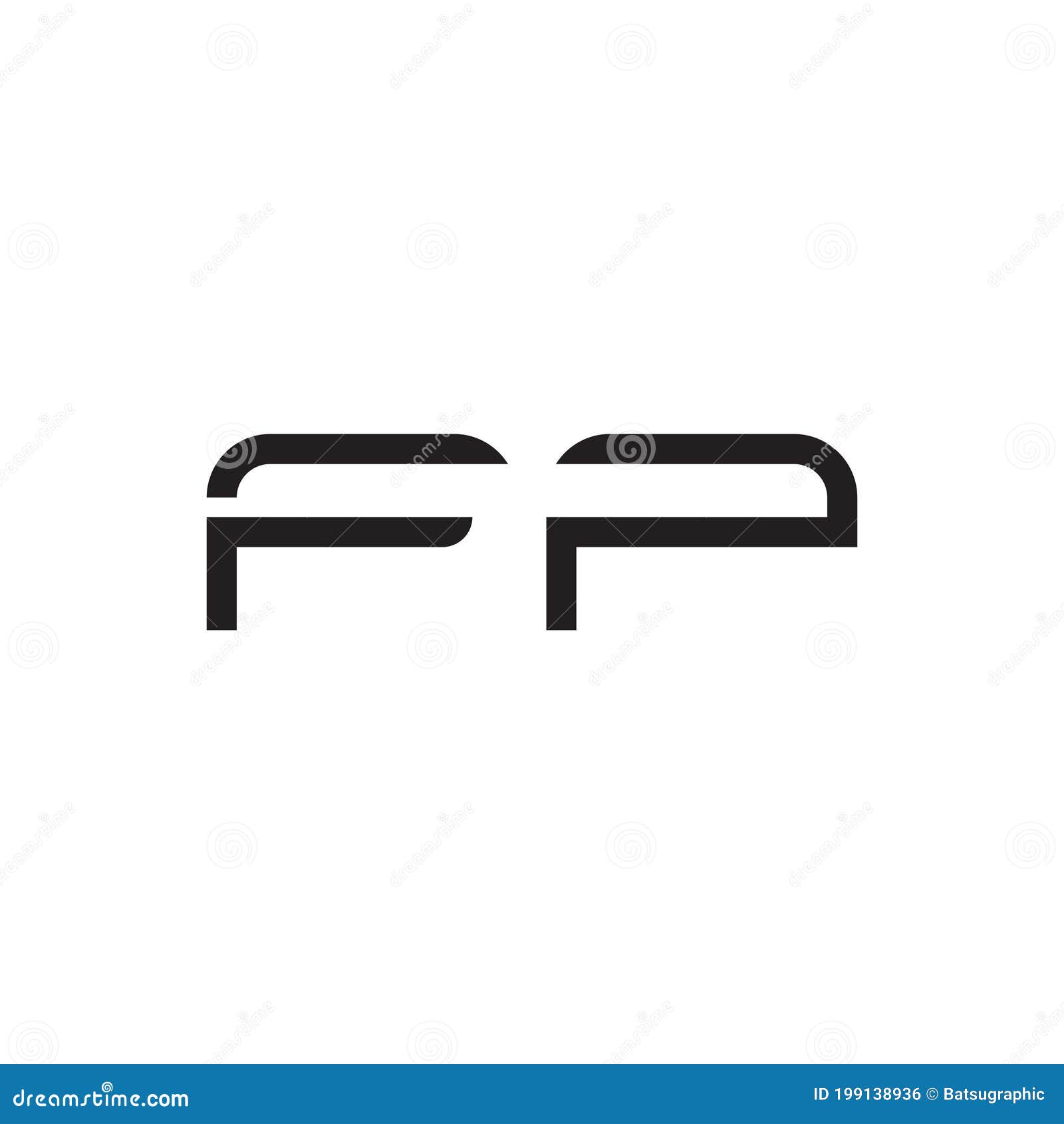 Icono Del Logotipo Del Vector De Letra Fp Ilustración del Vector ...