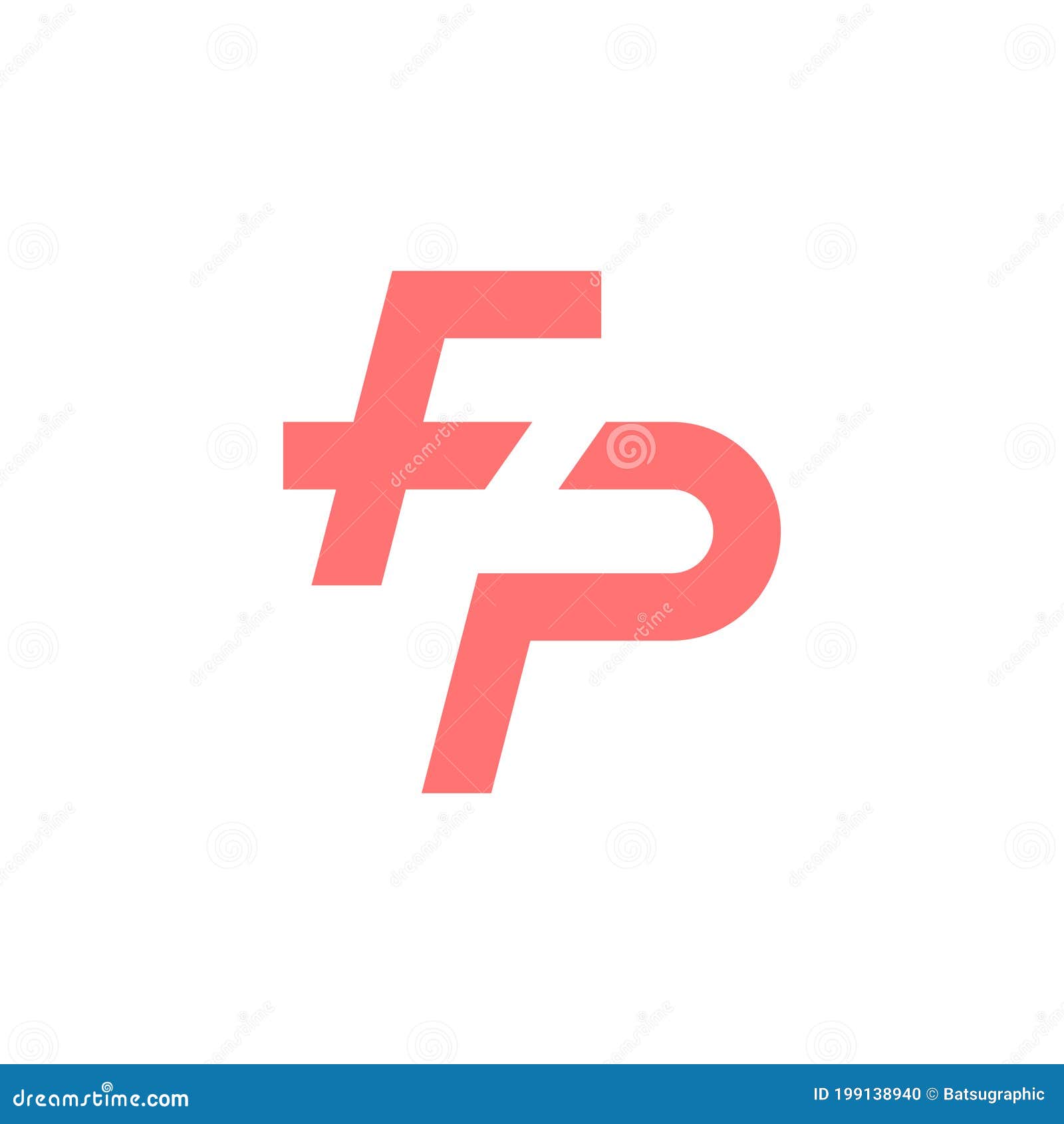 Icono Del Logotipo Del Vector De Letra Fp Ilustración del Vector ...