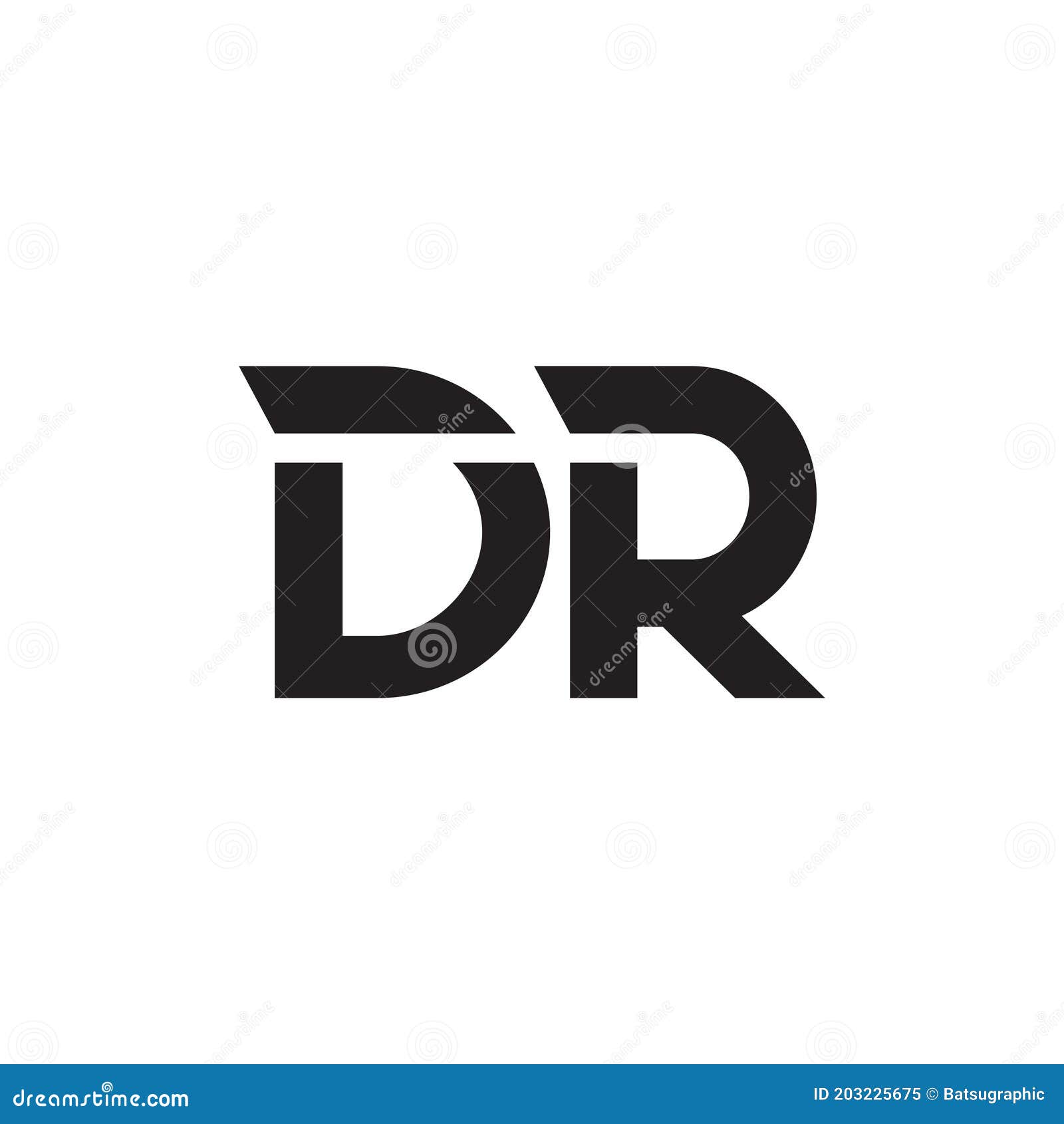 Icono Del Logotipo Del Vector De Letra Inicial De Dr Ilustración del ...