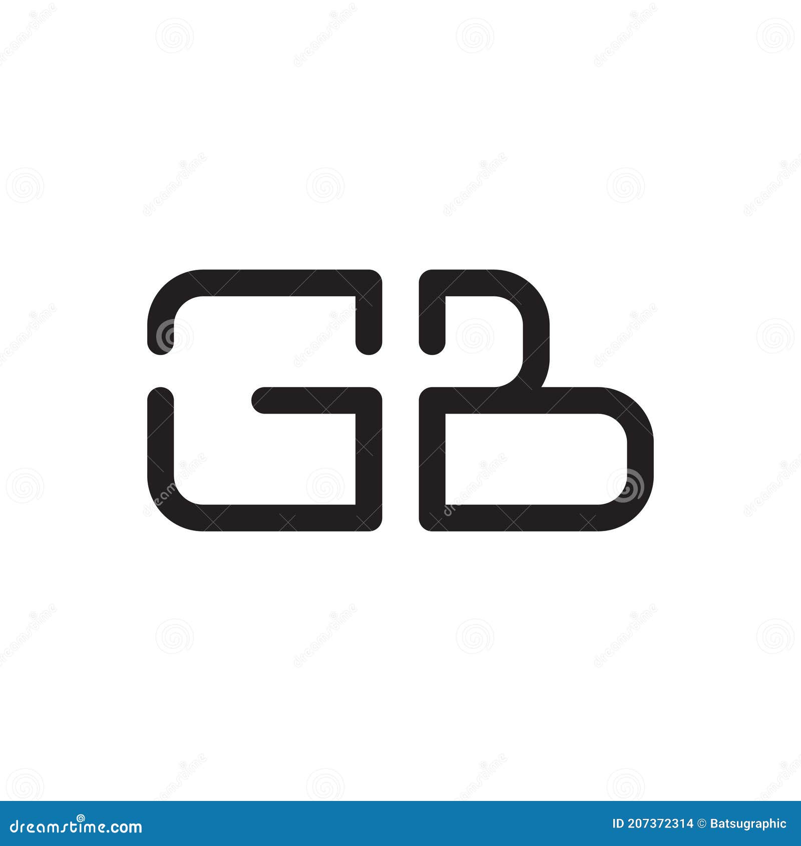 Icono Del Logotipo Del Vector De Letra Inicial Gb Ilustración del ...