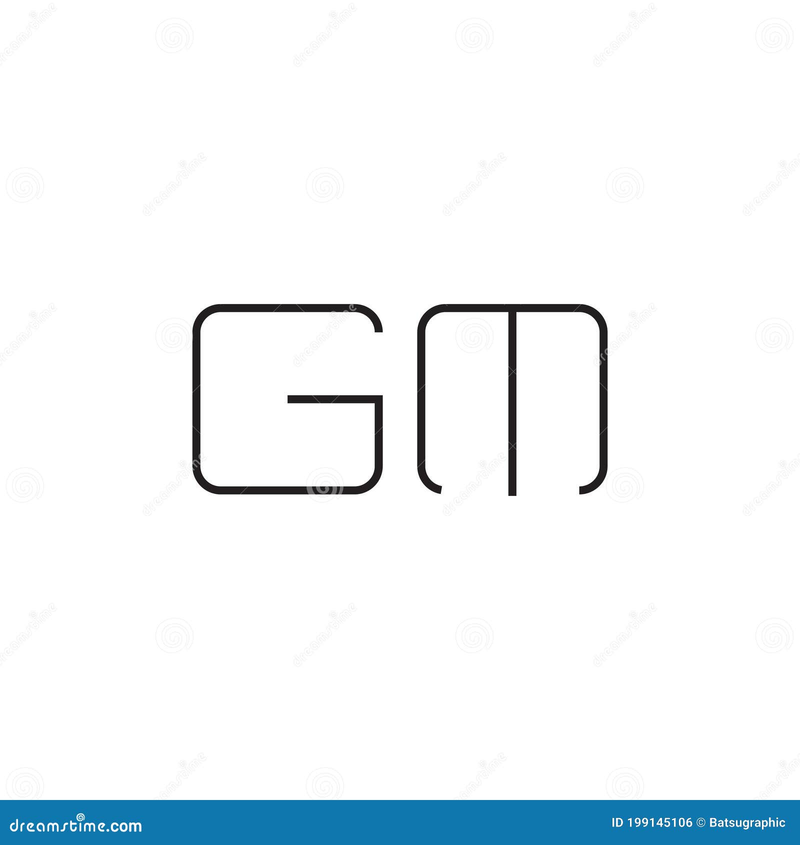 Icono Del Logotipo Del Vector De Letra Inicial De Gm Ilustración del ...