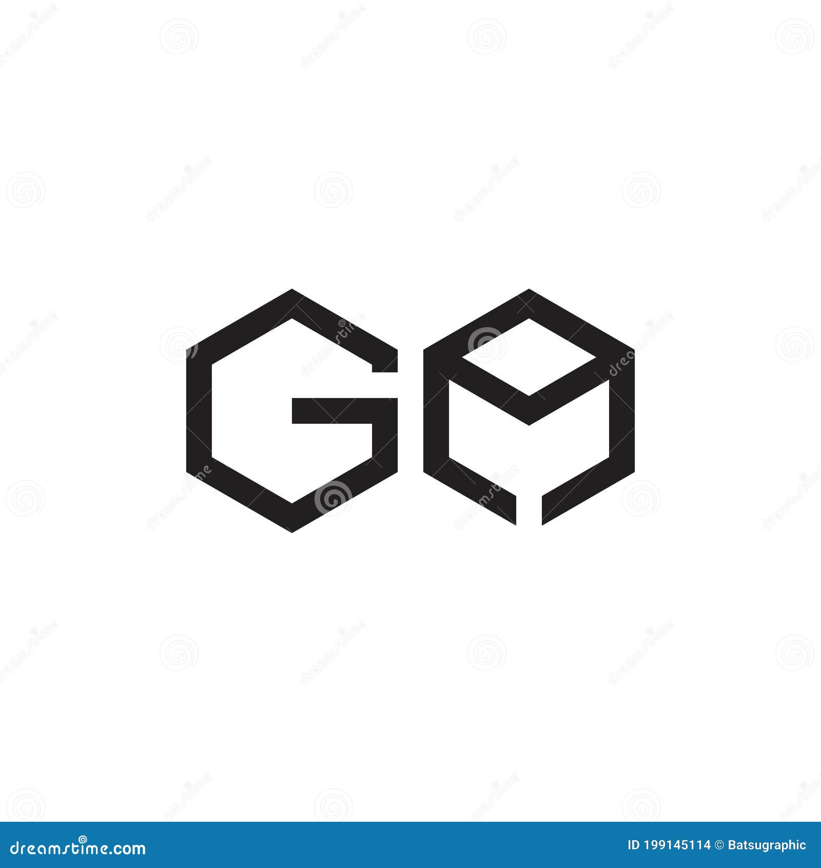 Icono Del Logotipo Del Vector De Letra Inicial De Gm Ilustración del ...