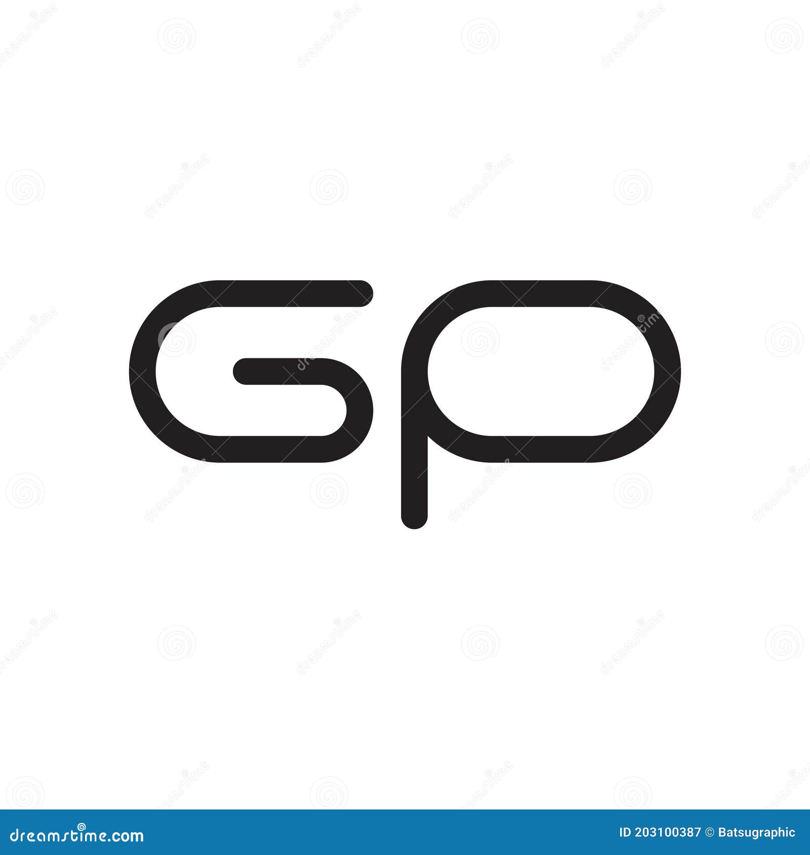 Icono Del Logotipo Del Vector De Letra Inicial Gp Ilustración del ...