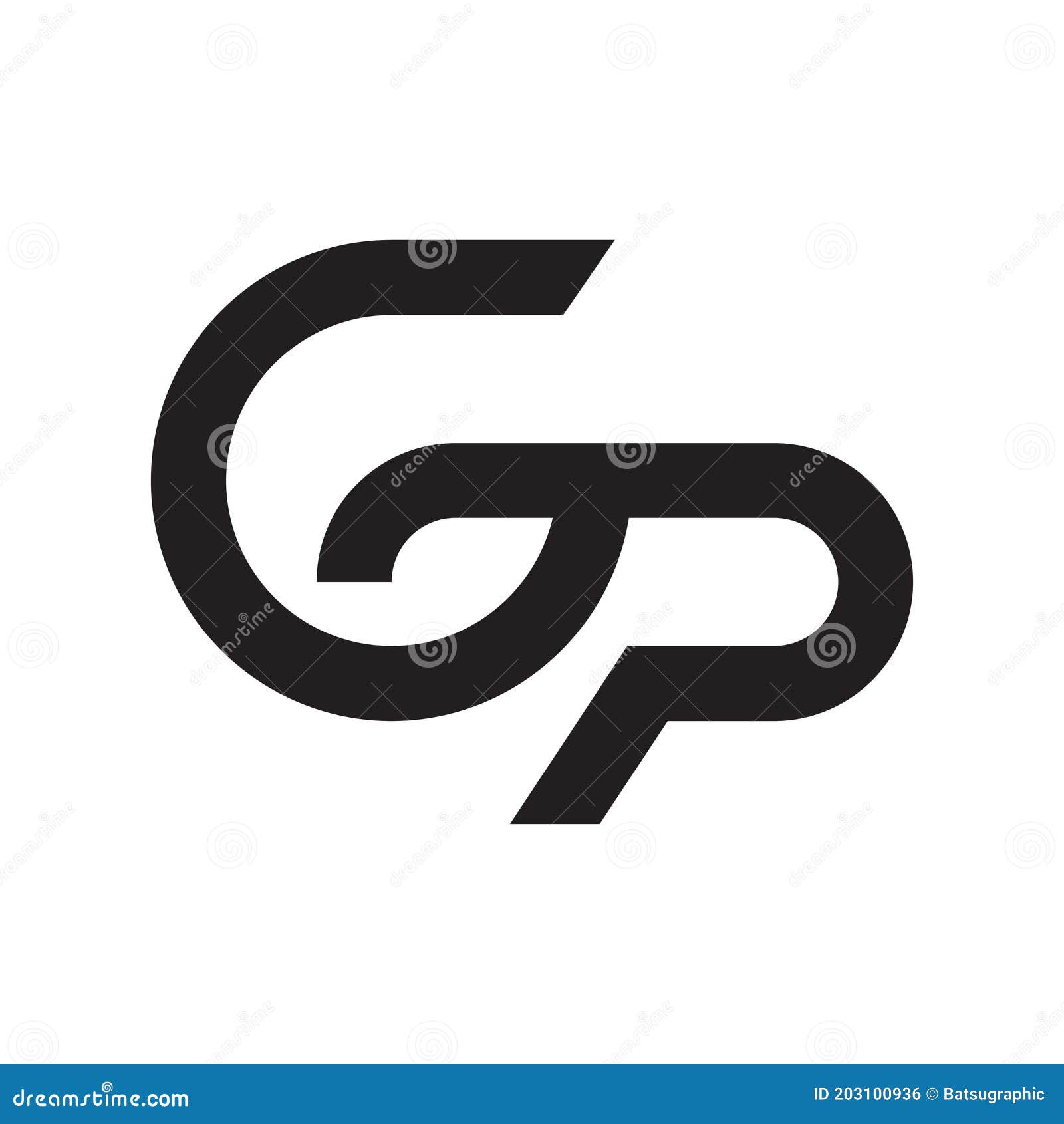 Icono Del Logotipo Del Vector De Letra Inicial Gp Ilustración del ...