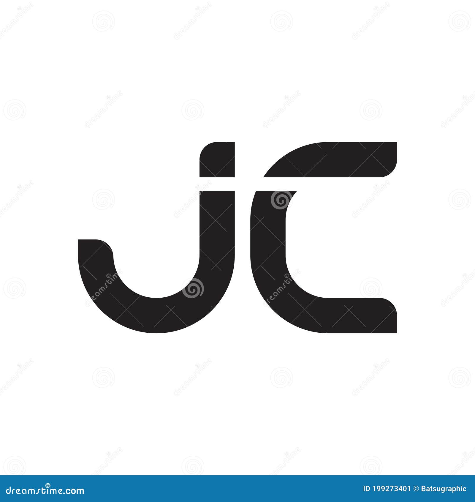 Icono Del Logotipo Del Vector De Letra Inicial De Jc Ilustración del ...