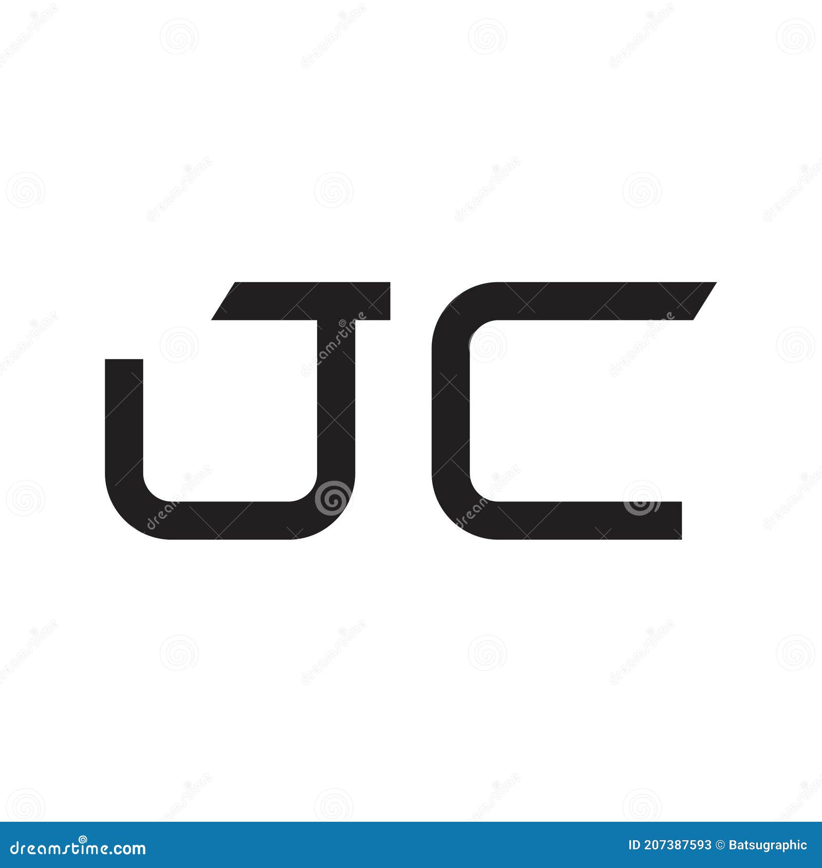 Icono Del Logotipo Del Vector De Letra Inicial De Jc Ilustración del ...