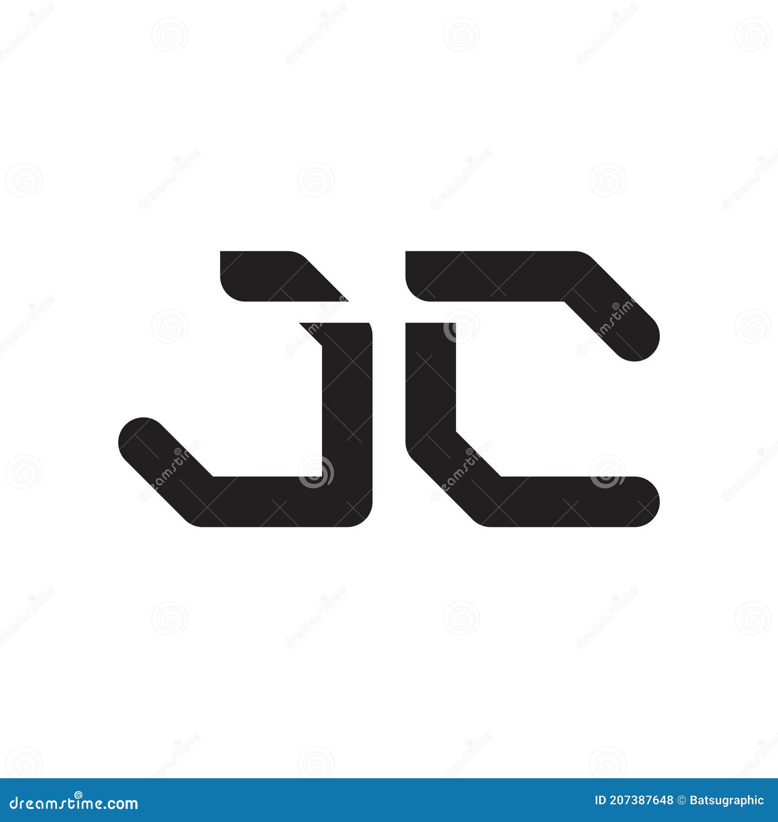 Icono Del Logotipo Del Vector De Letra Inicial De Jc Ilustración del ...