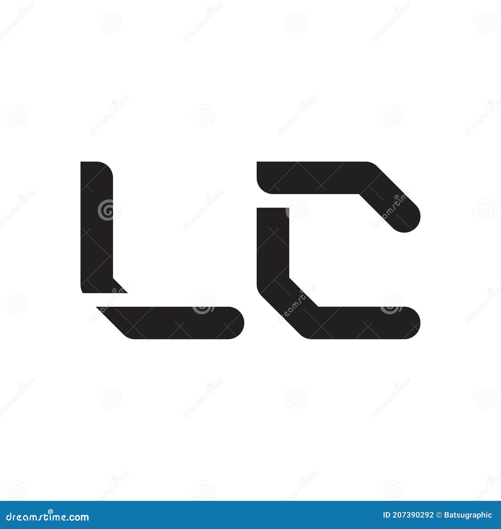 Icono Del Logotipo Del Vector De Letra Inicial De Lc Ilustración del ...