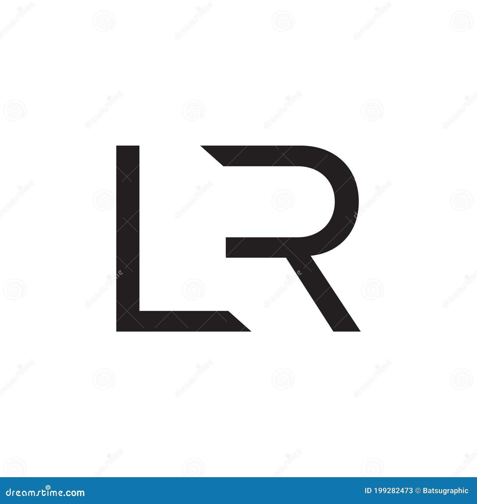 Icono Del Logotipo Del Vector De Letra Inicial De Lr Ilustración del ...