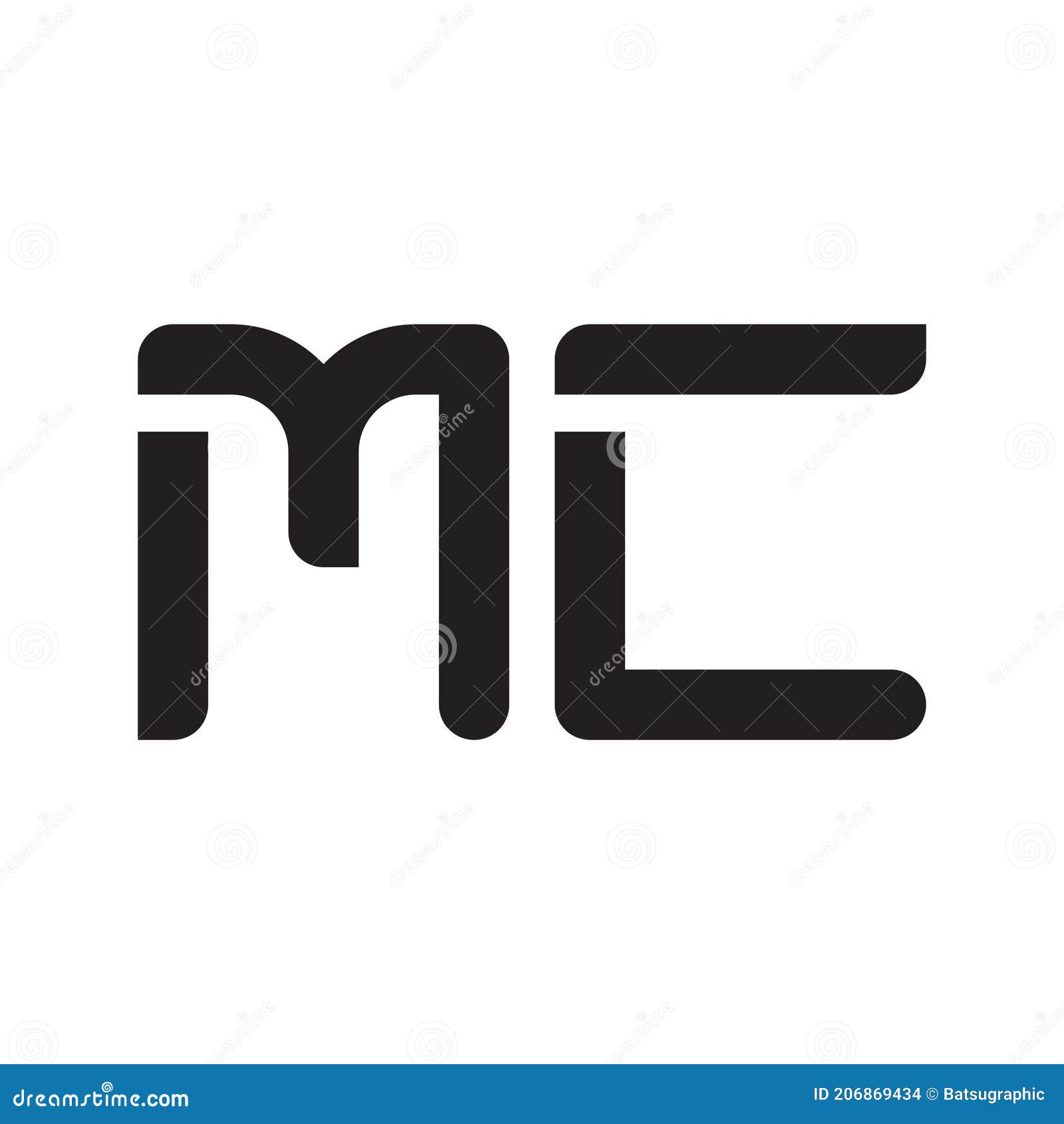 Icono Del Logotipo Del Vector De Letra Inicial De Mc Ilustración del ...