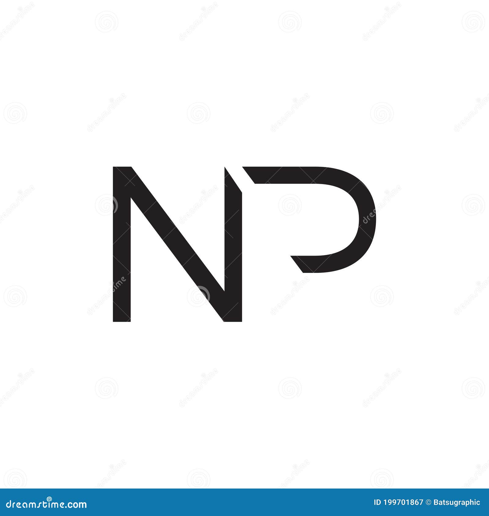 Icono Del Logotipo Del Vector De Letra Inicial De Np Ilustración del ...