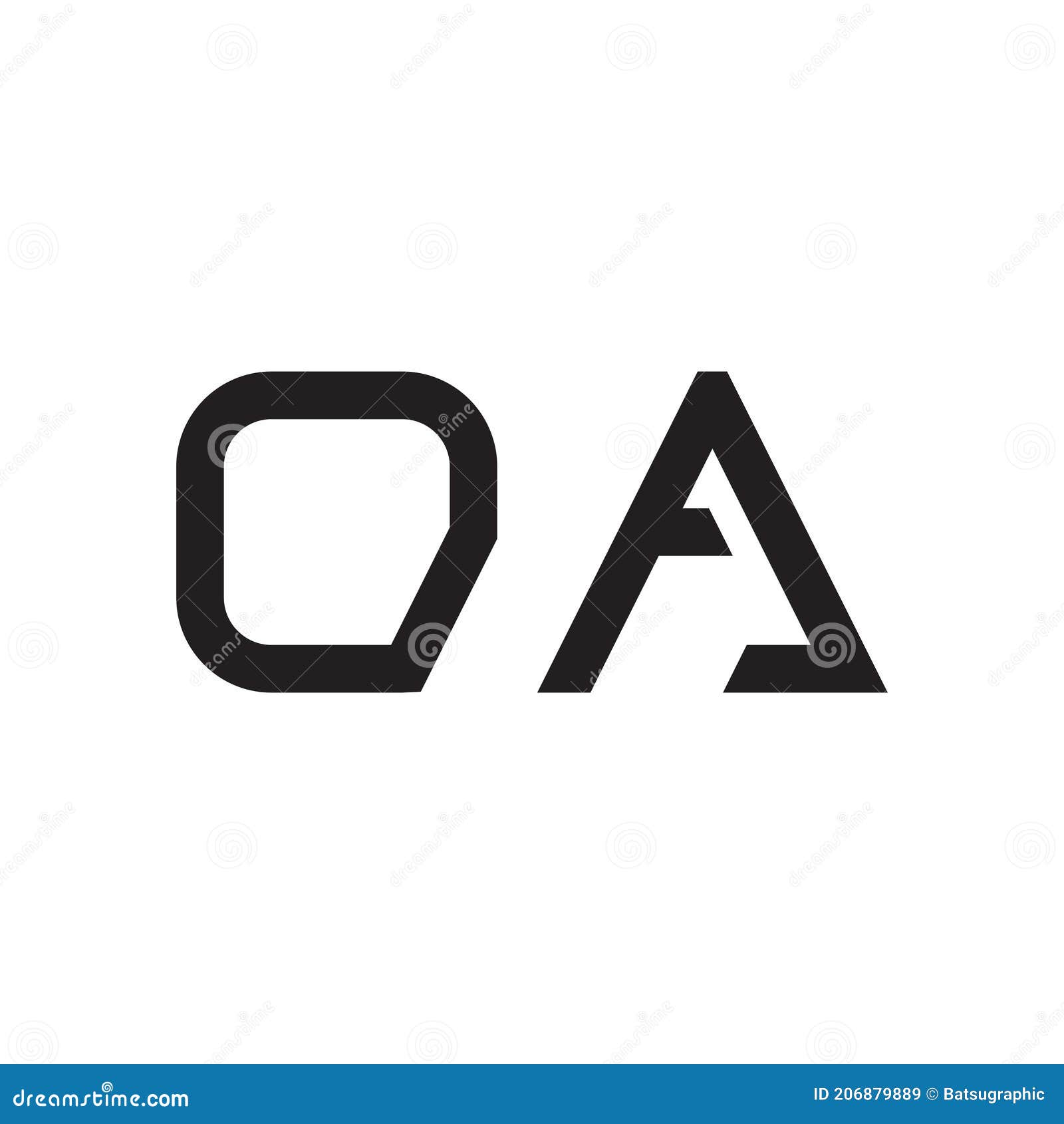 Icono Del Logotipo Del Vector De Letra Inicial De Oa Ilustración del ...