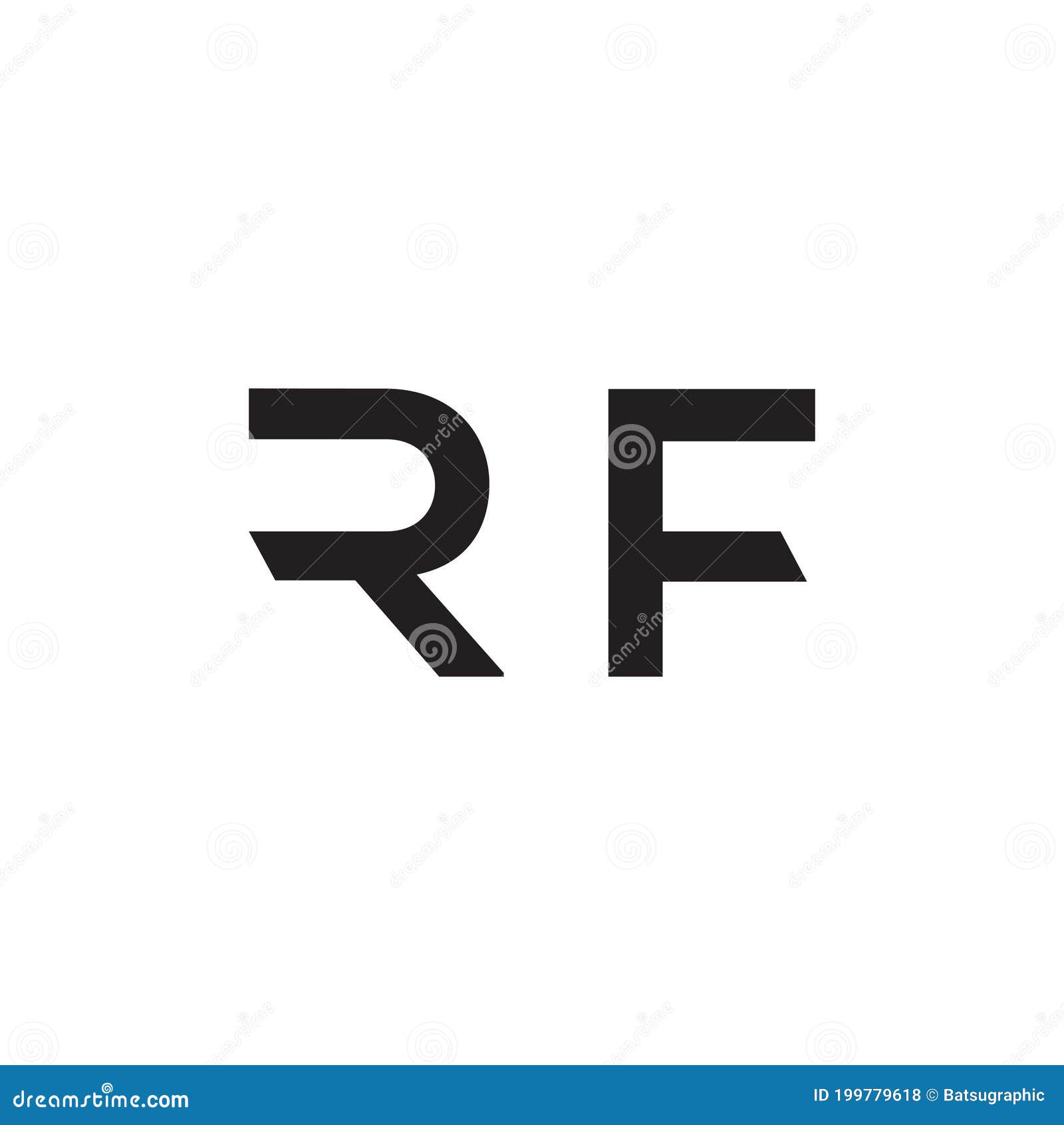 Icono Del Logotipo Del Vector De Letra Inicial De Rf Ilustración del ...