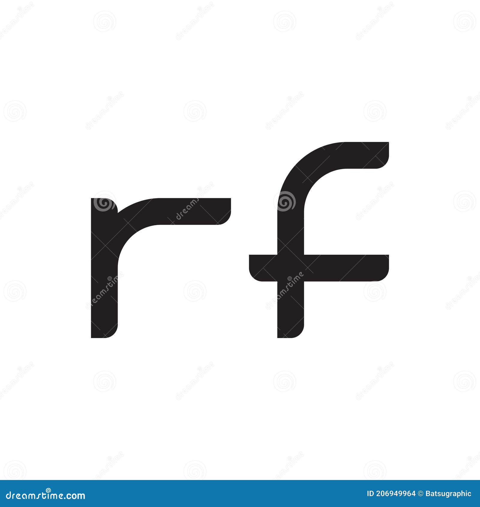 Icono Del Logotipo Del Vector De Letra Inicial De Rf Ilustración del ...