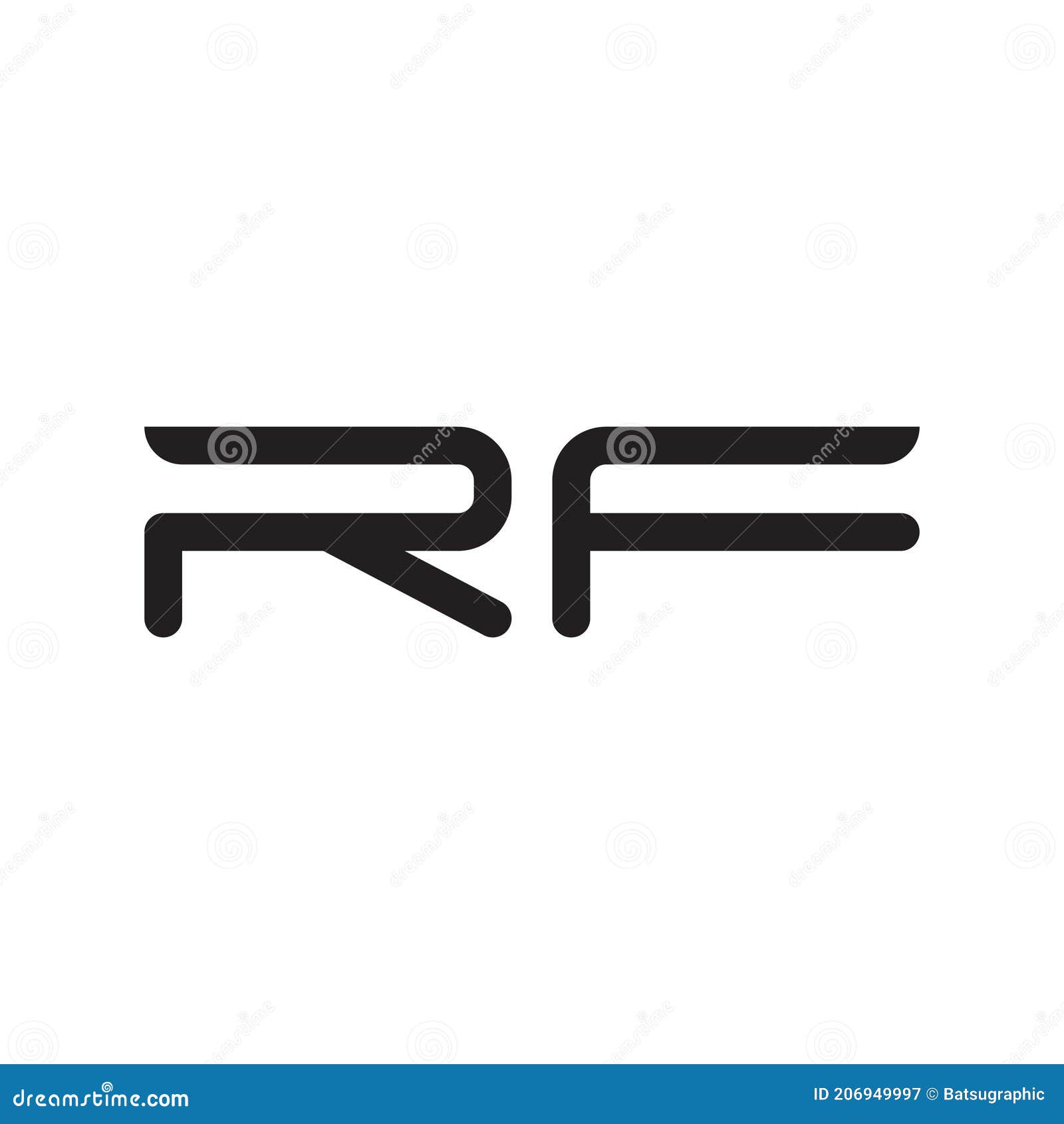Icono Del Logotipo Del Vector De Letra Inicial De Rf Ilustración del ...