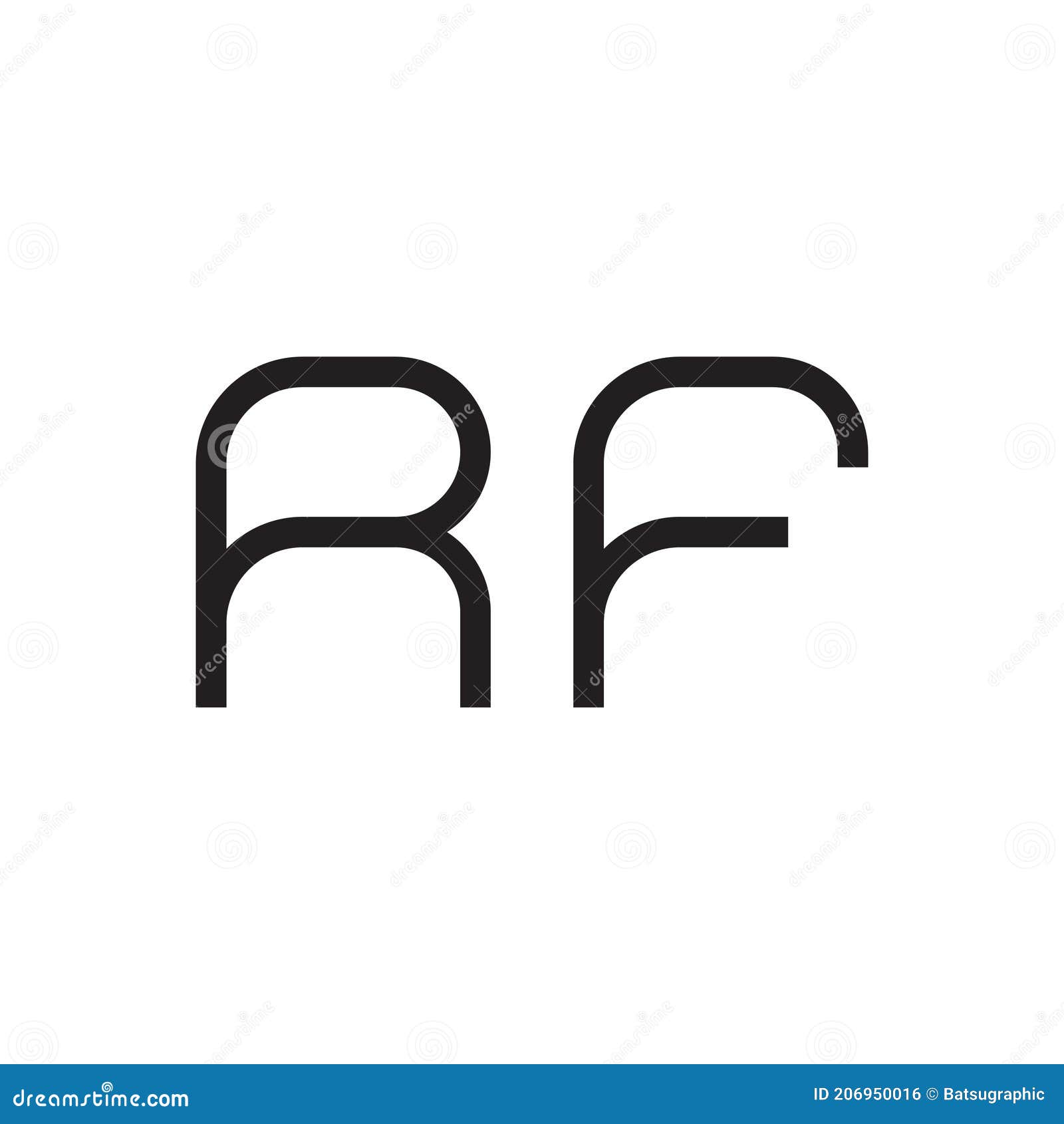Icono Del Logotipo Del Vector De Letra Inicial De Rf Ilustración del ...