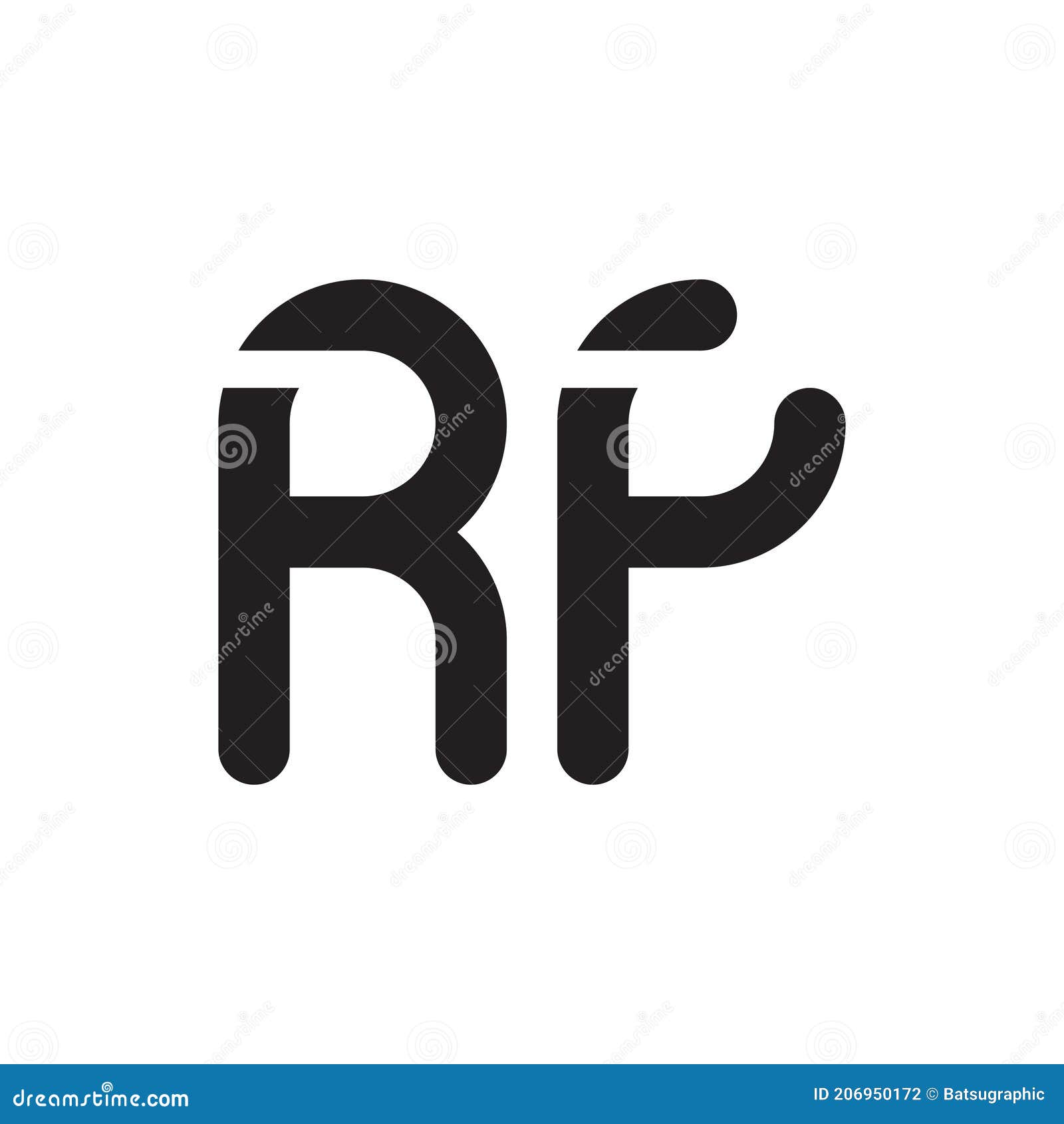 Icono Del Logotipo Del Vector De Letra Inicial De Rf Ilustración del ...