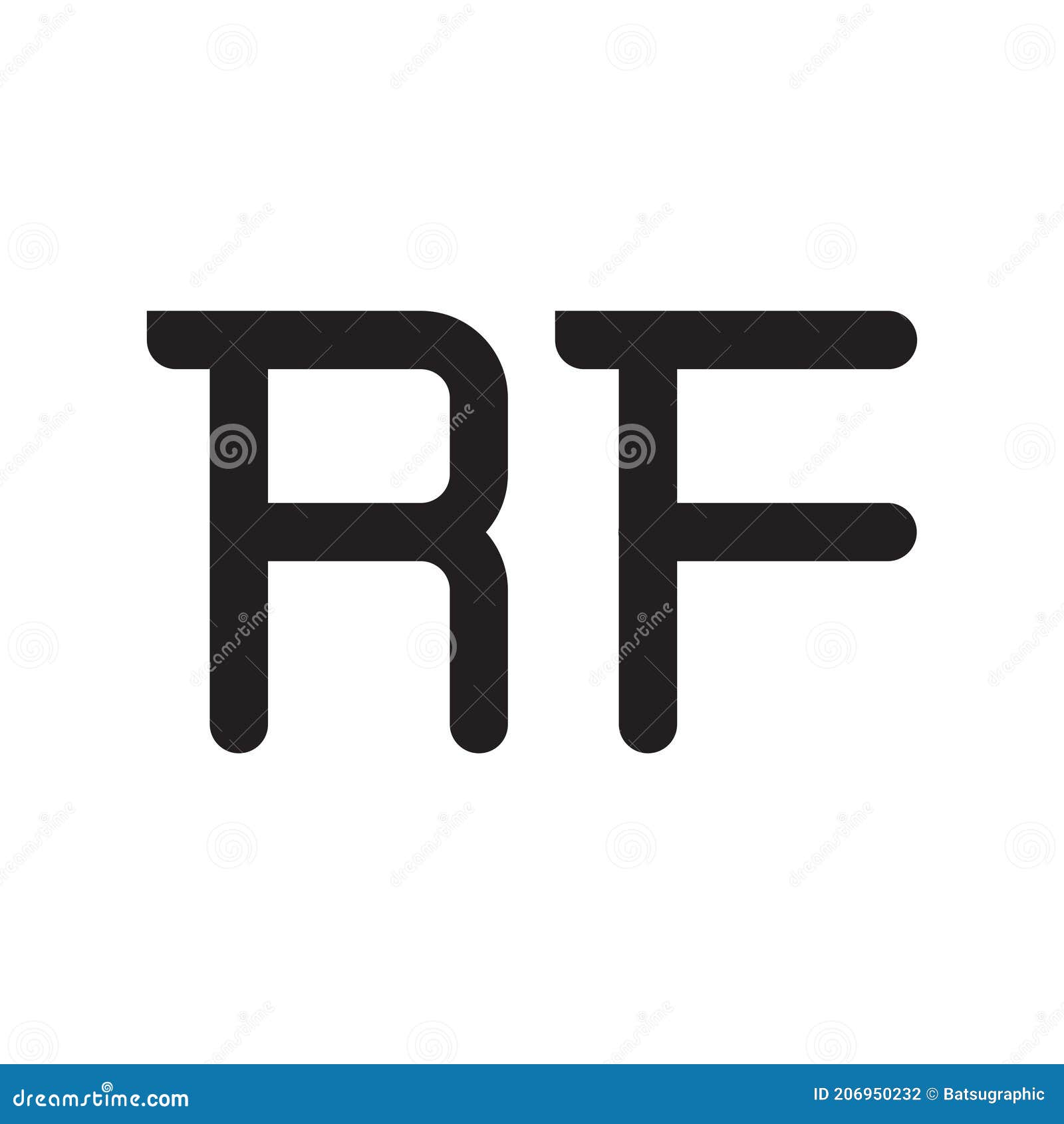 Icono Del Logotipo Del Vector De Letra Inicial De Rf Ilustración del ...