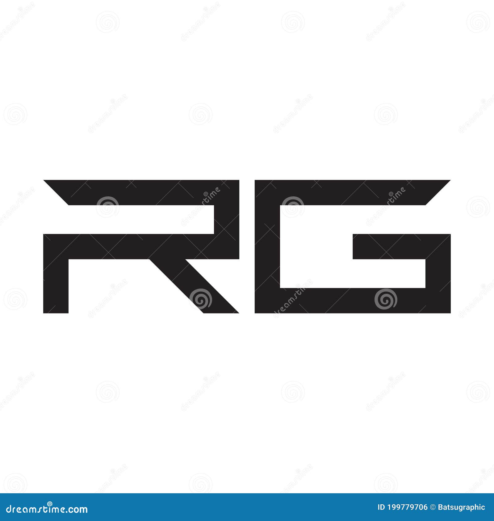 Icono Del Logotipo Del Vector De Letra Inicial De Rg Ilustración del ...