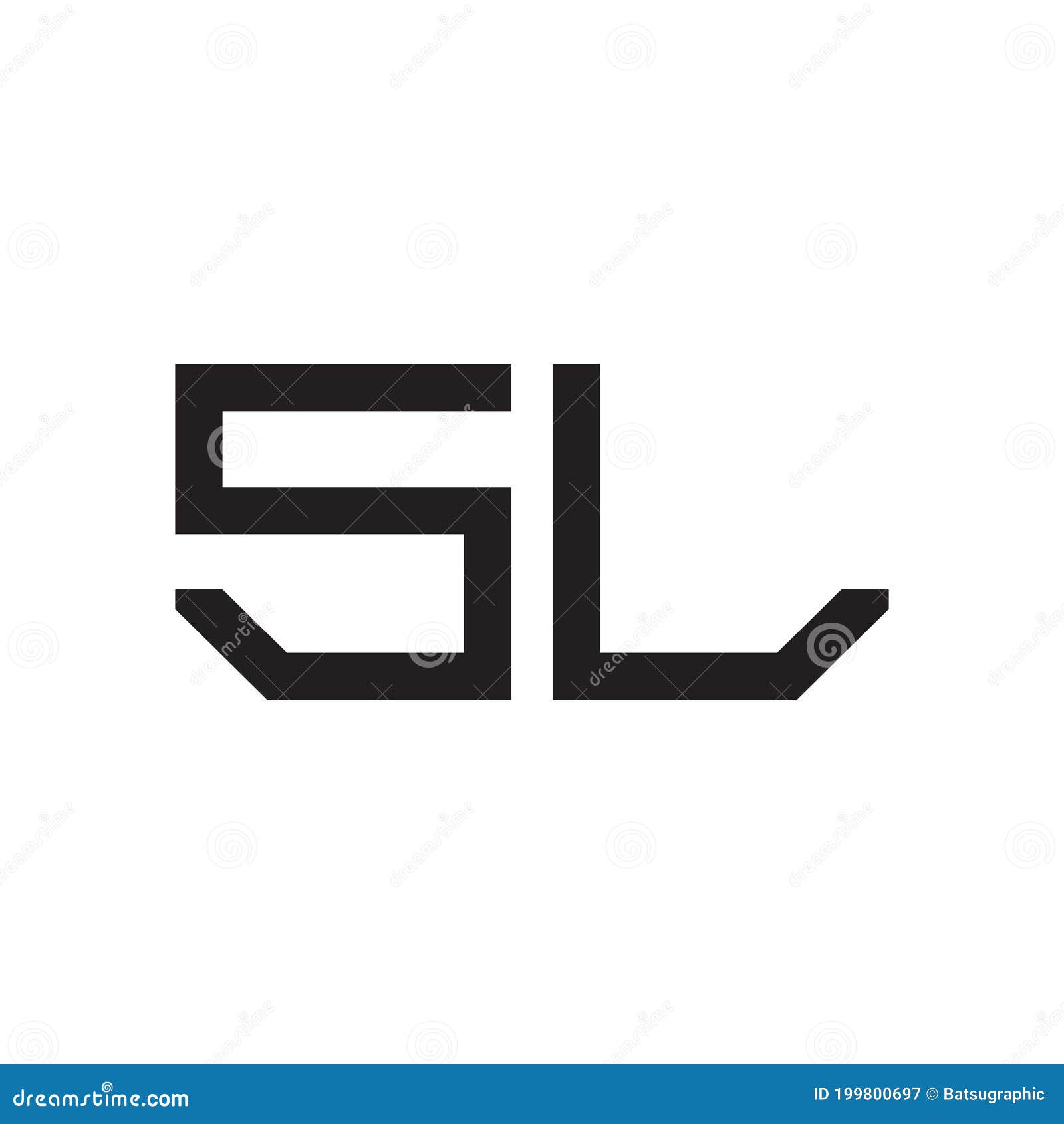 Icono Del Logotipo Del Vector De Letra Inicial De Sl Ilustración del ...