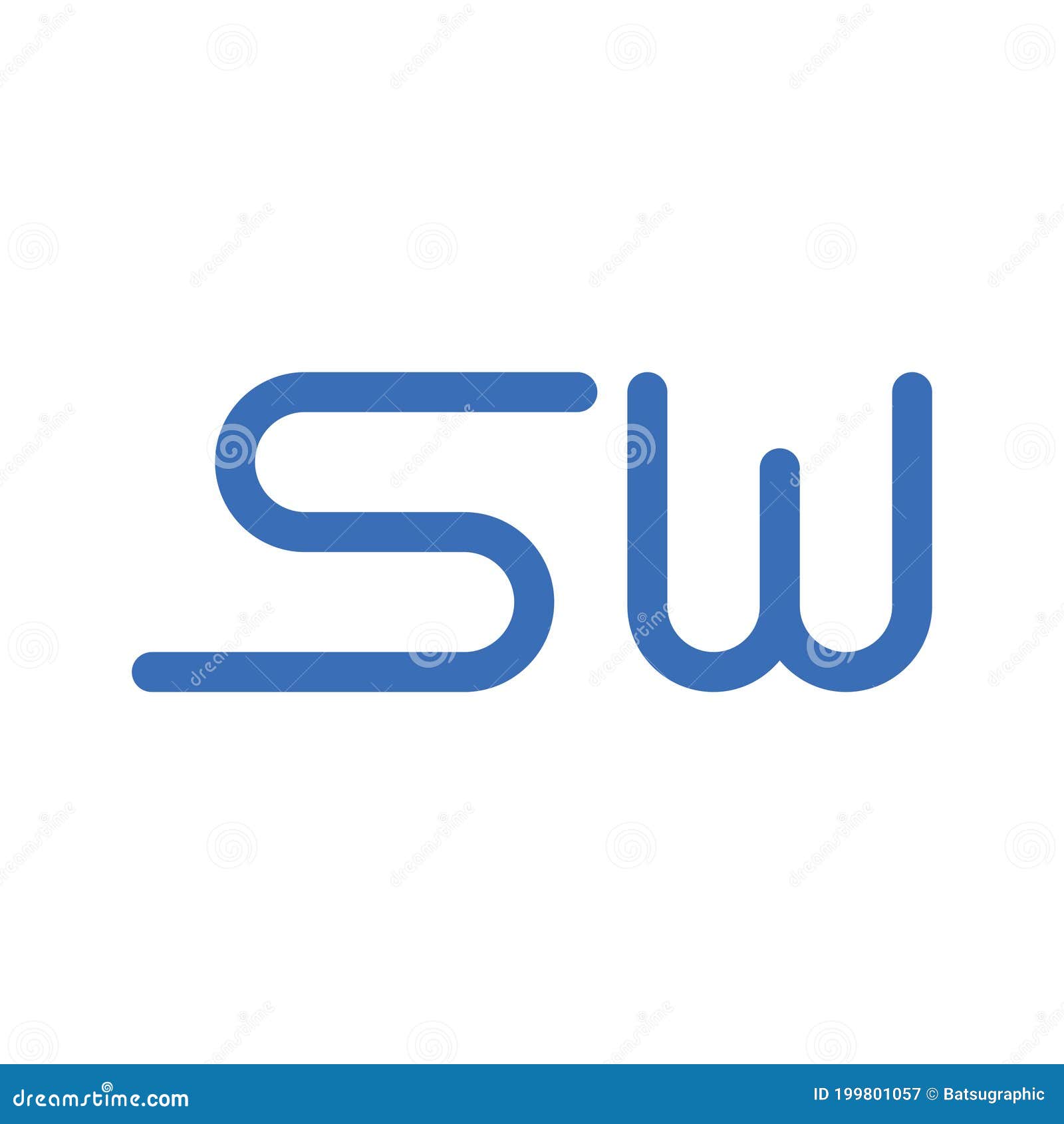 Icono Del Logotipo Del Vector De Letra Inicial De Sw Ilustración del ...