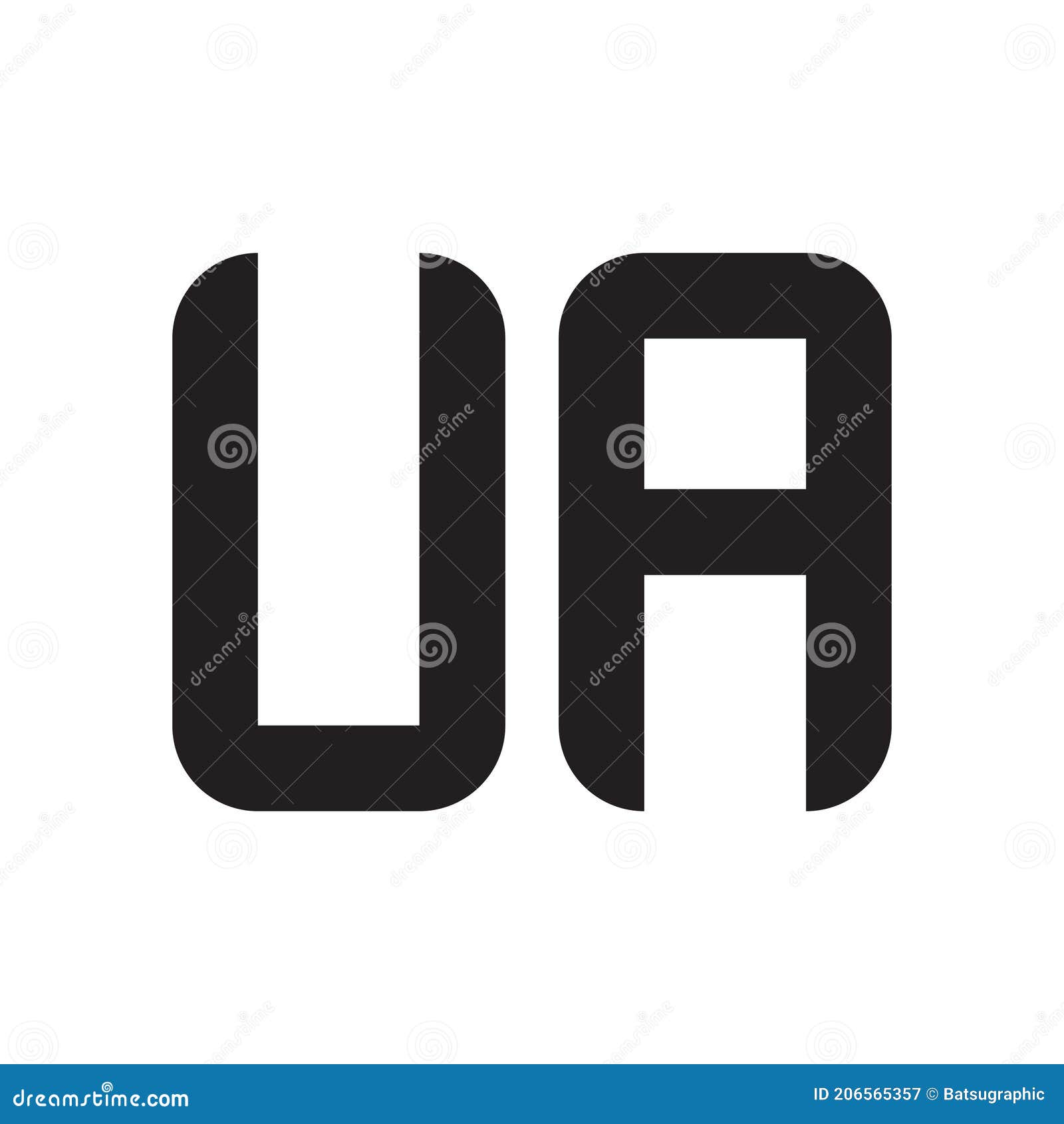 Icono Del Logotipo Del Vector De Letra Inicial De Ua Ilustración del ...