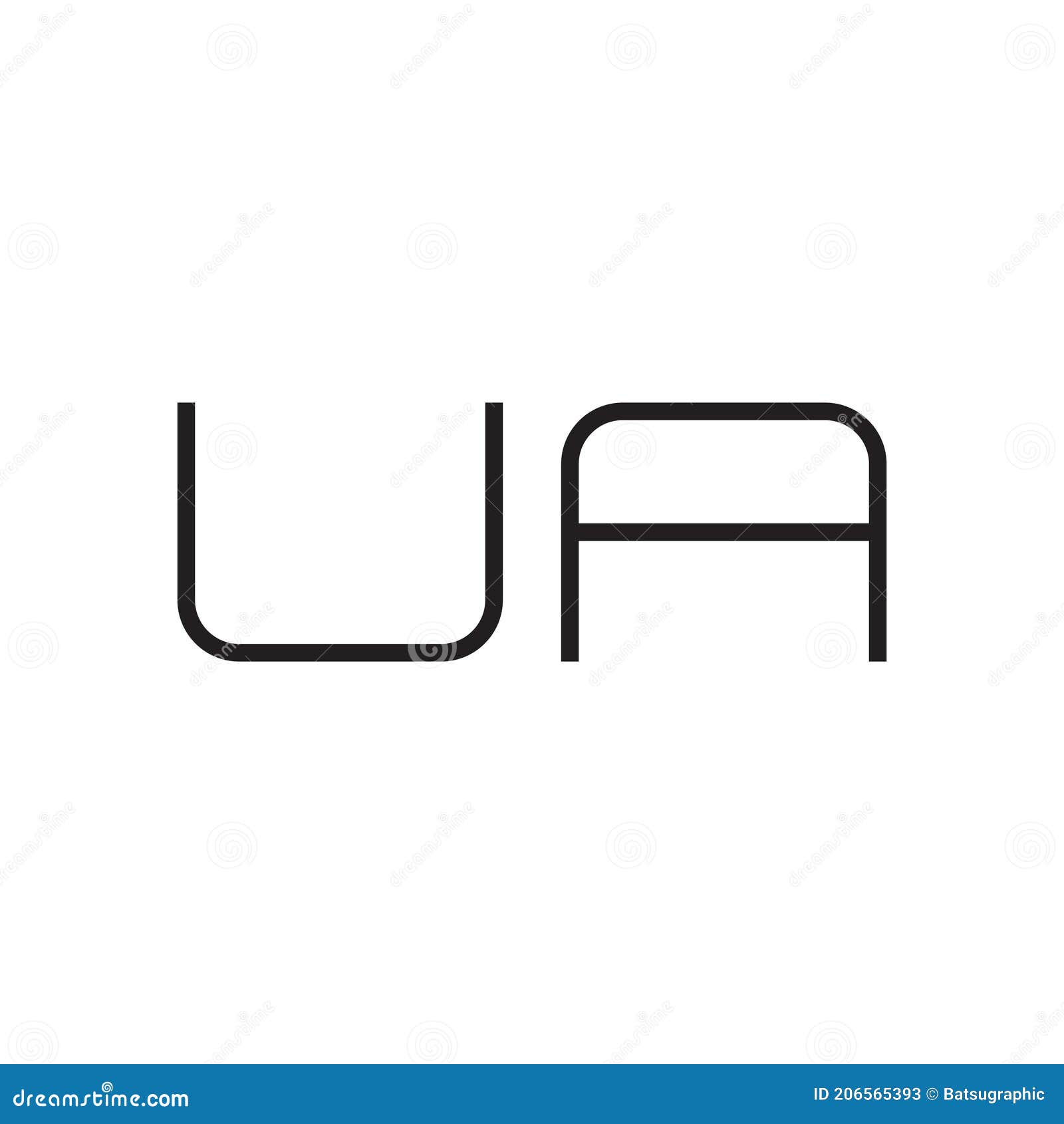 Icono Del Logotipo Del Vector De Letra Inicial De Ua Ilustración del ...