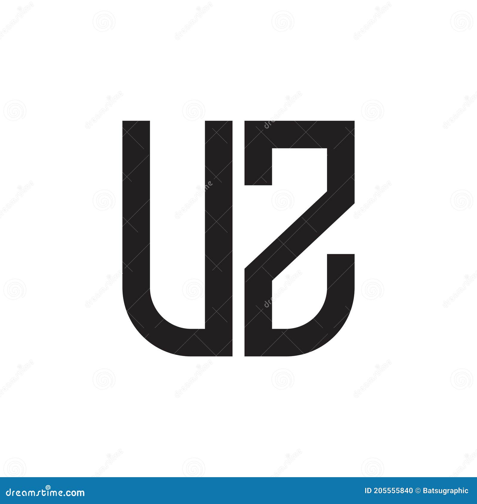 Icono Del Logotipo Del Vector De Letra Inicial De Uz Ilustración del ...