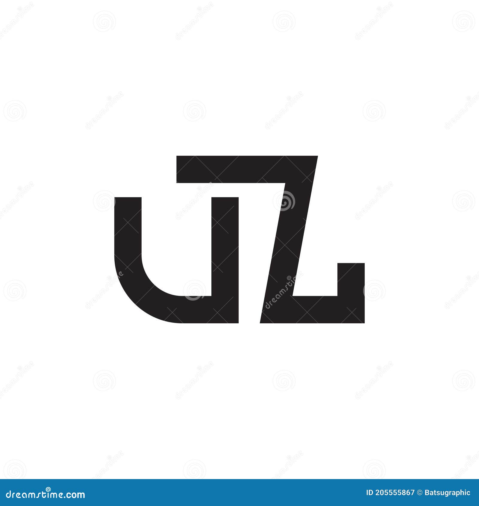 Icono Del Logotipo Del Vector De Letra Inicial De Uz Ilustración del ...