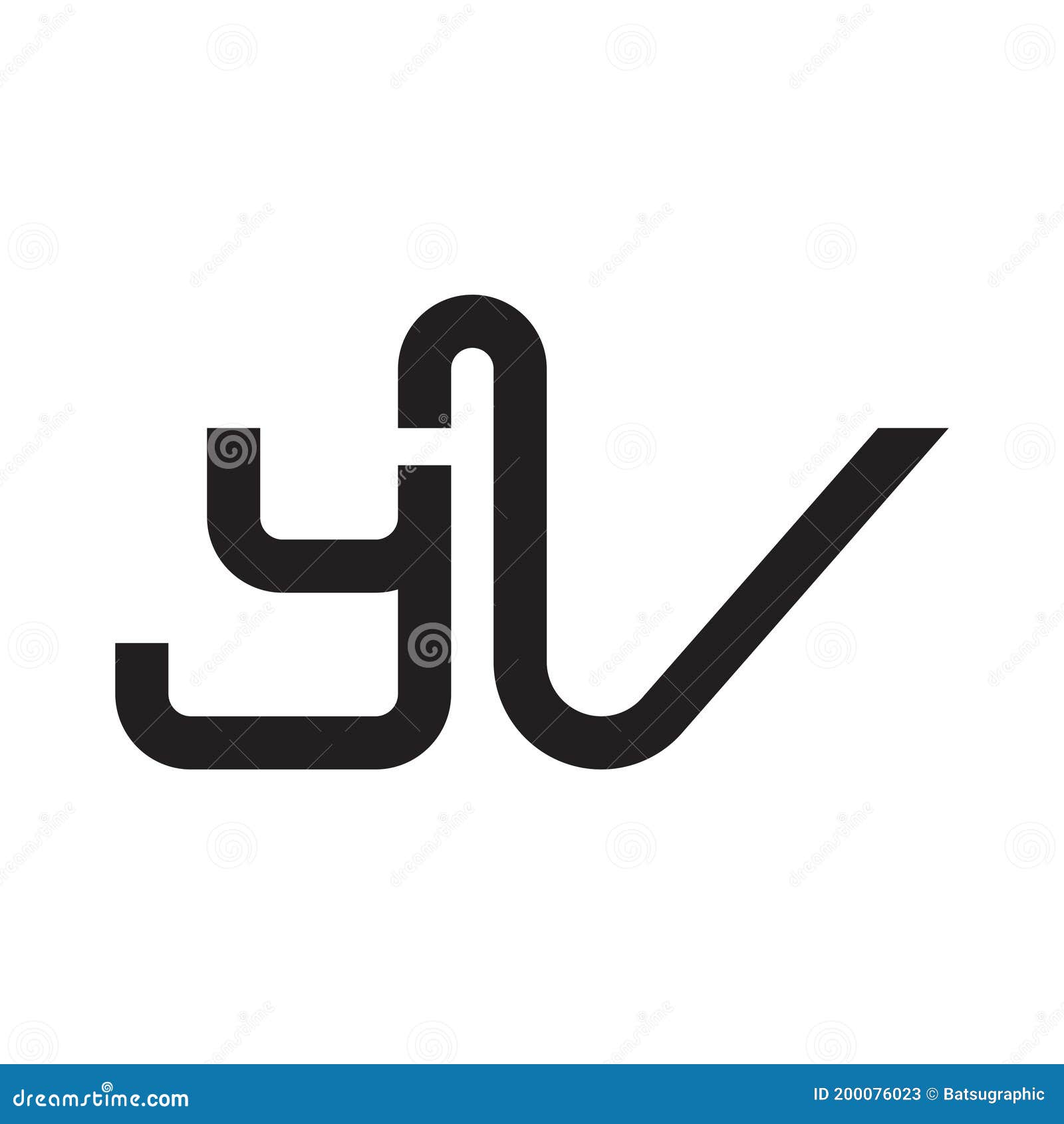 Icono Del Logotipo Del Vector De Letra Inicial De Yv Ilustración del ...