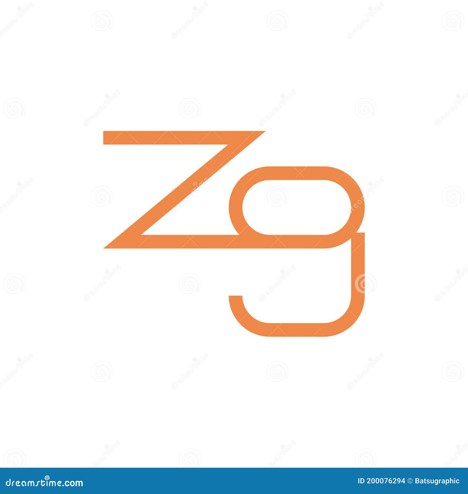 Icono Del Logotipo Del Vector De Letra Inicial De Zg Ilustración del ...
