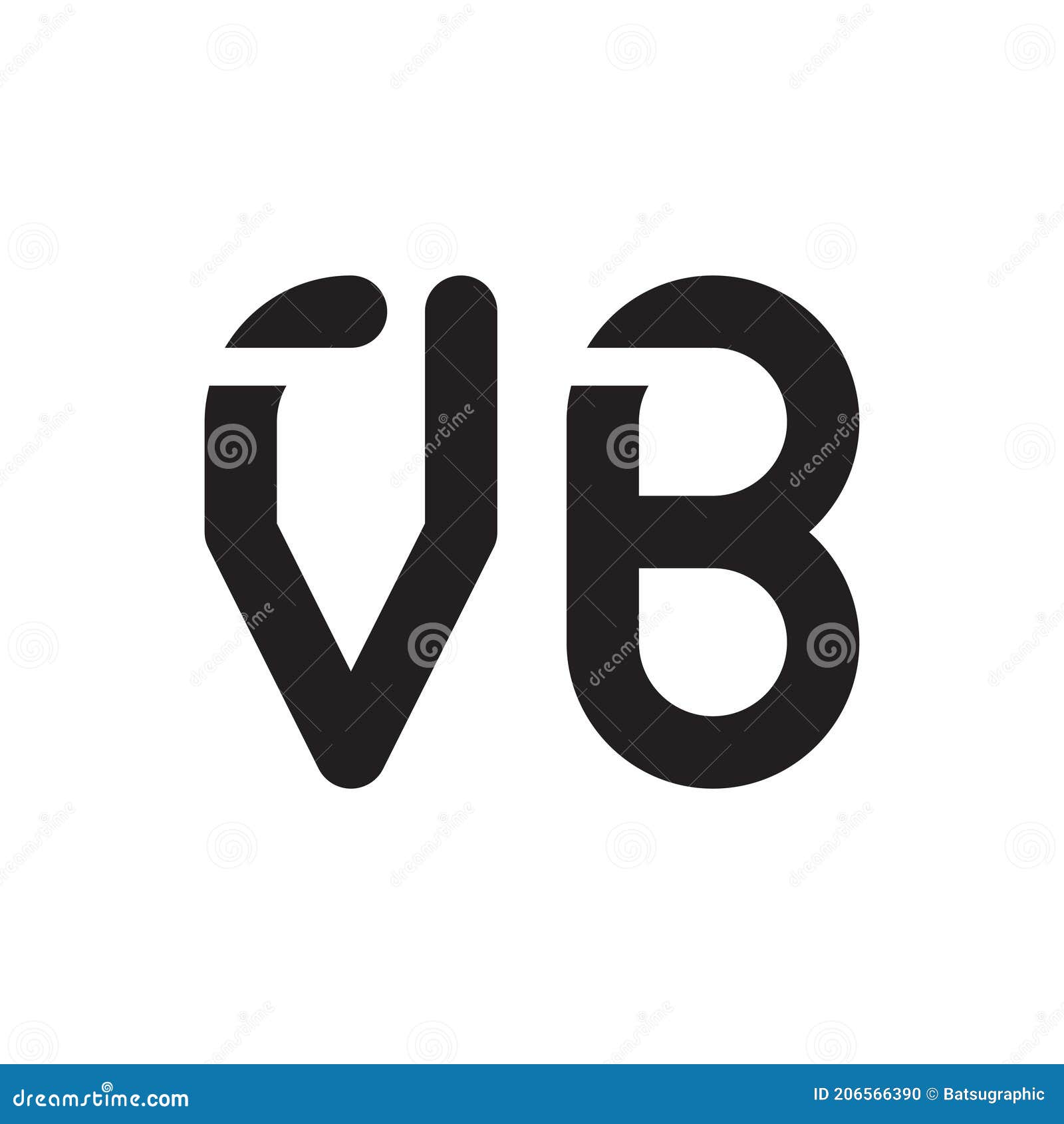 Icono Del Logotipo Vectorial De Letra Inicial De Vb Ilustración del ...