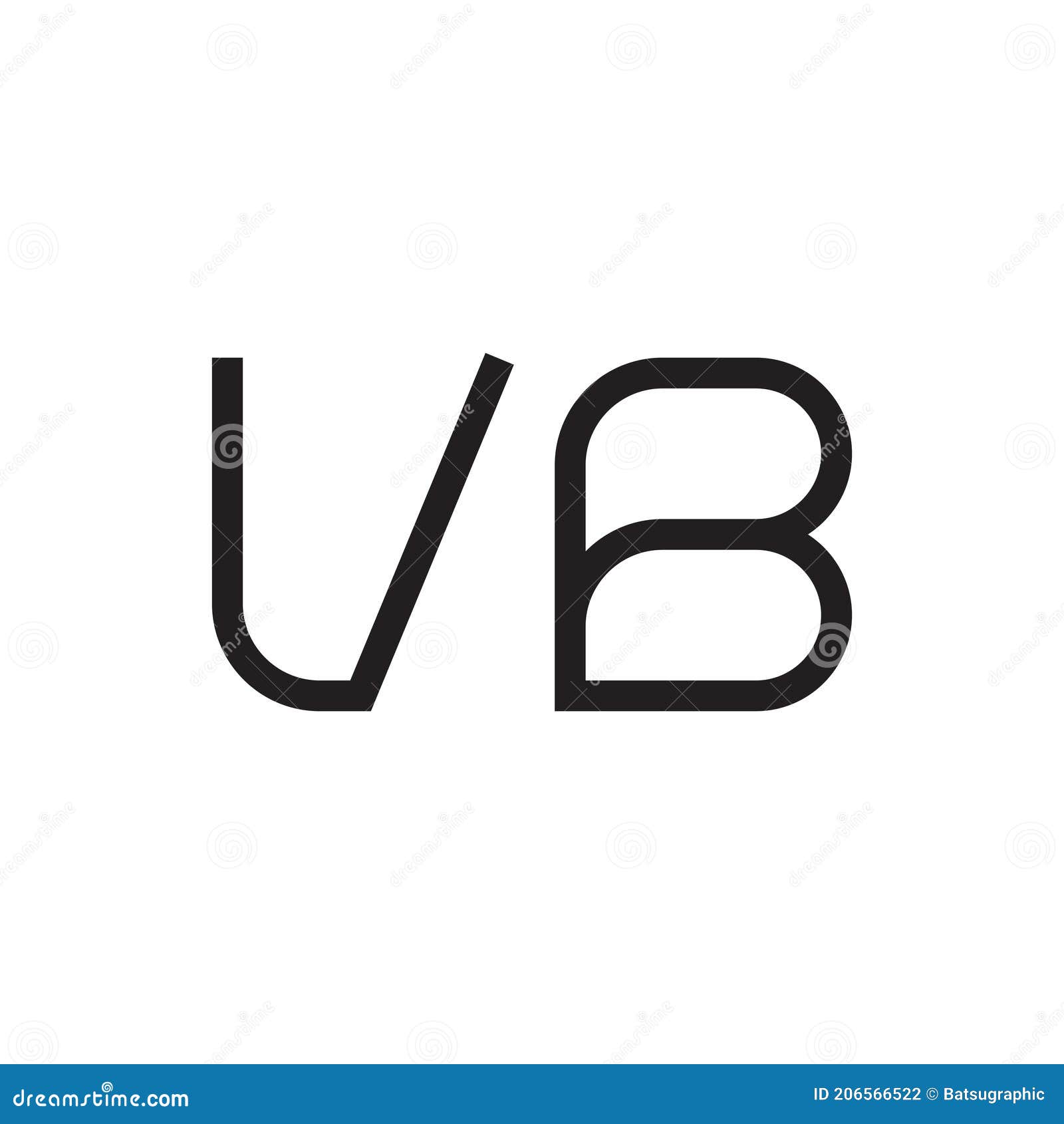 Icono Del Logotipo Vectorial De Letra Inicial De Vb Ilustración del ...