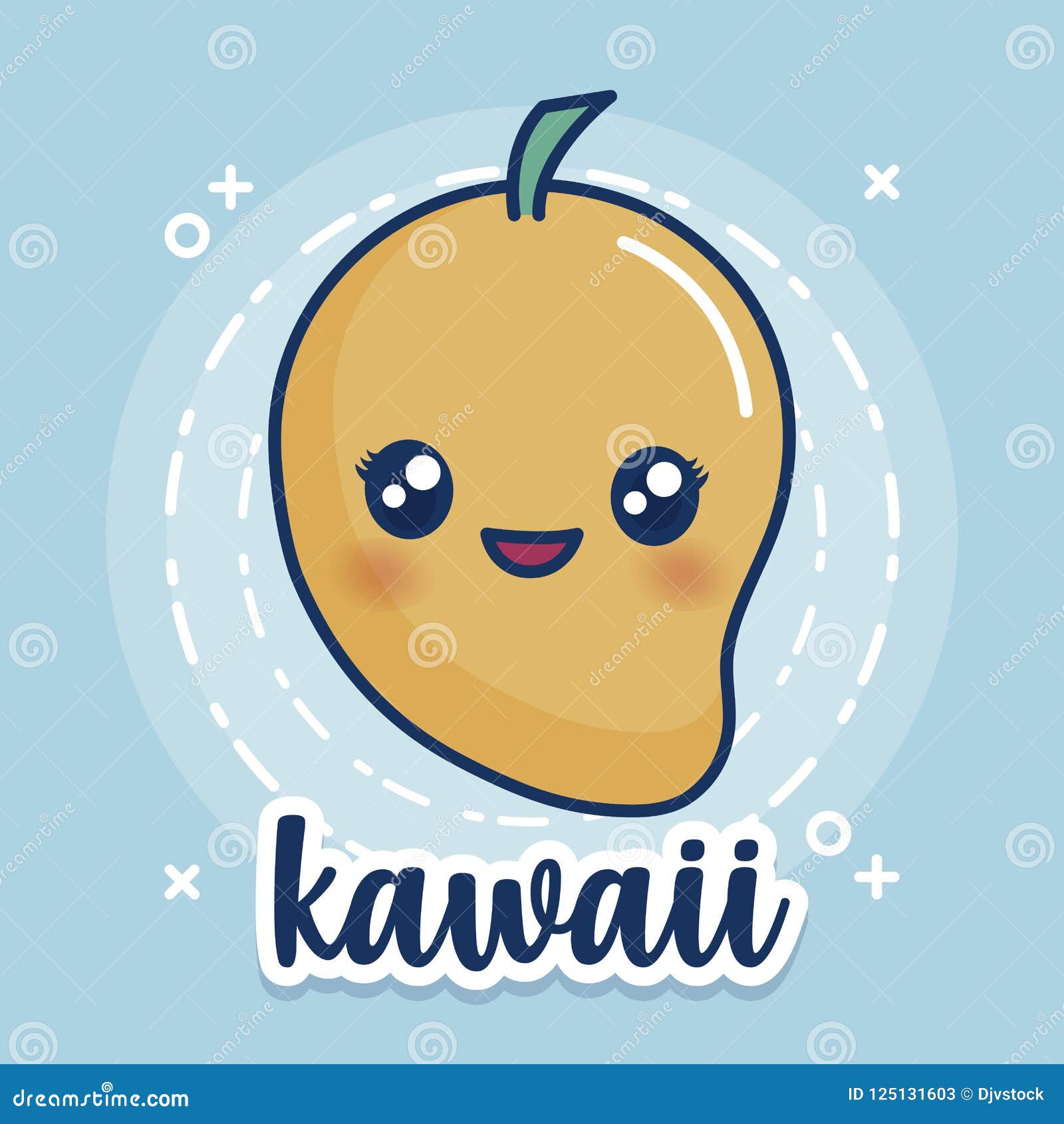 Icono del mango de Kawaii ilustración del vector. Ilustración de ...