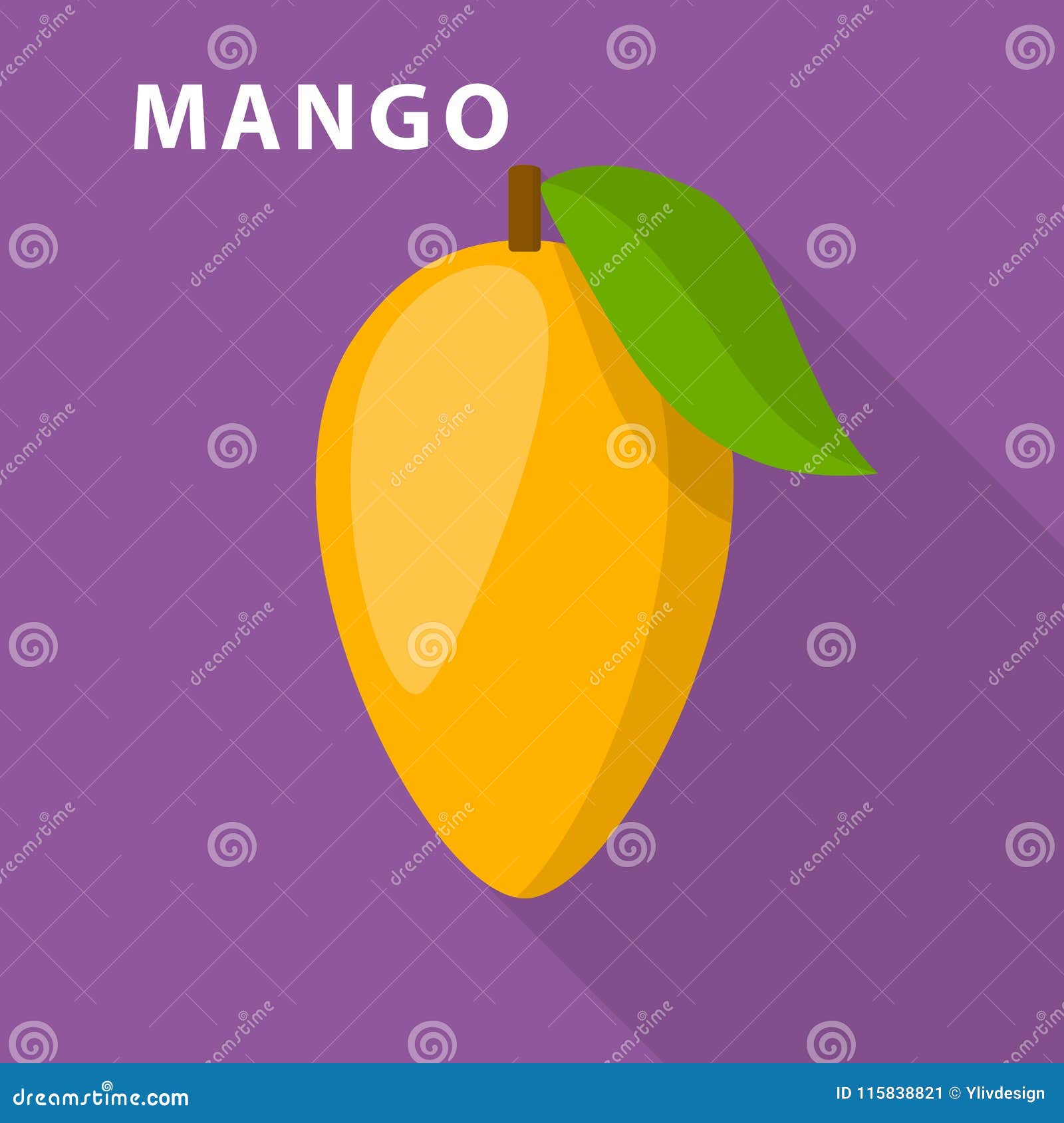 Icono Del Mango, Estilo Plano Ilustración del Vector - Ilustración de ...