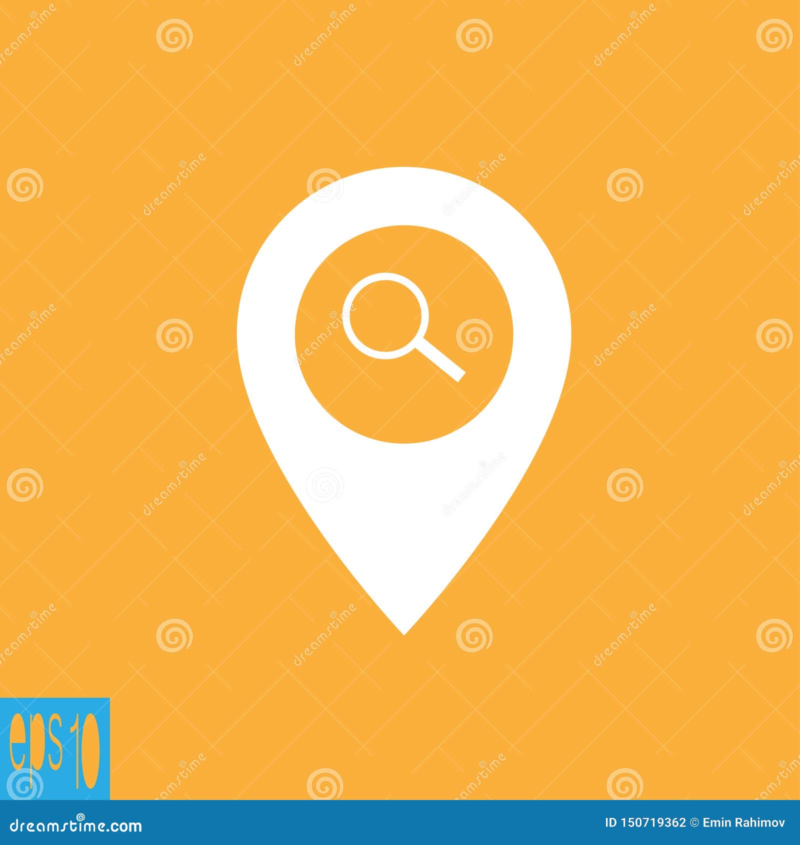 Icono Del Mapa Con La Lupa - Ejemplo Del Vector Stock de ilustración ...