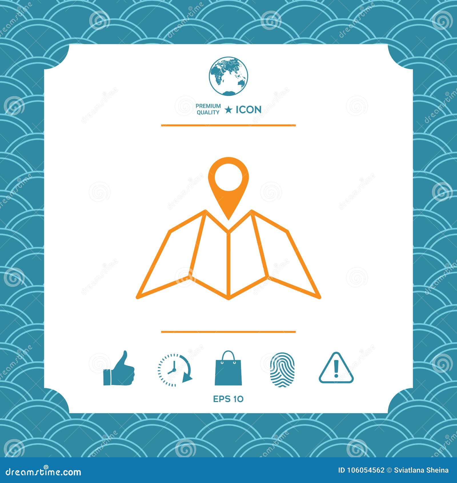 Icono Del Mapa Con Pin Pointer Ilustración del Vector - Ilustración de ...