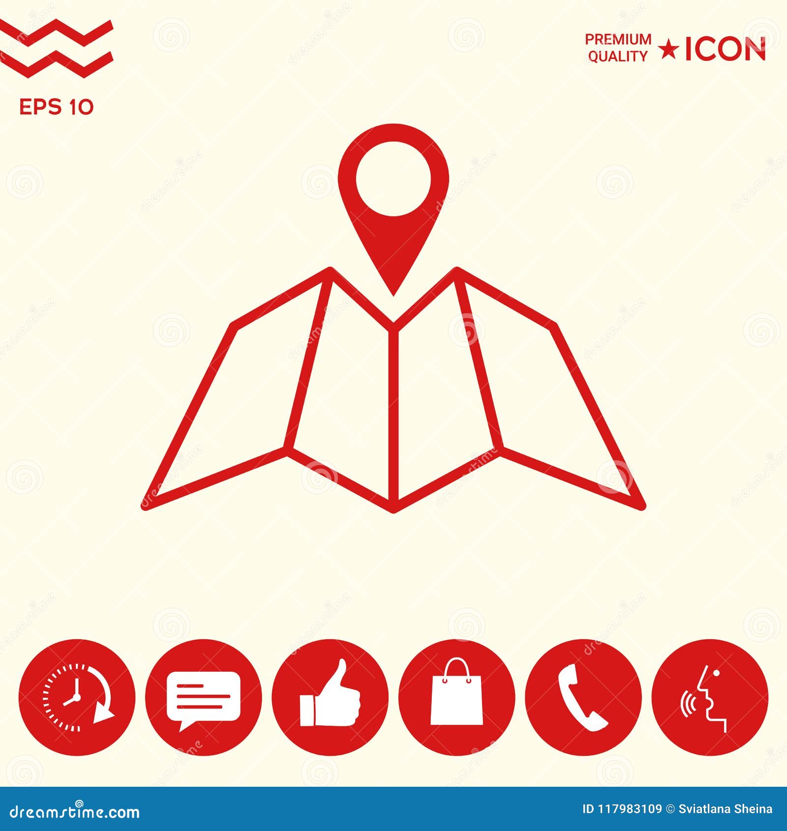 Icono Del Mapa Con Pin Pointer Ilustración del Vector - Ilustración de ...