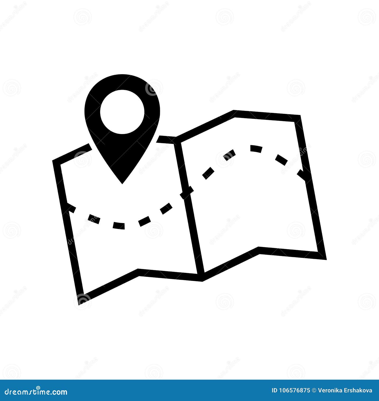 Icono Del Mapa Imagen Del Vector De Un Icono Del Mapa De Ubicación ...