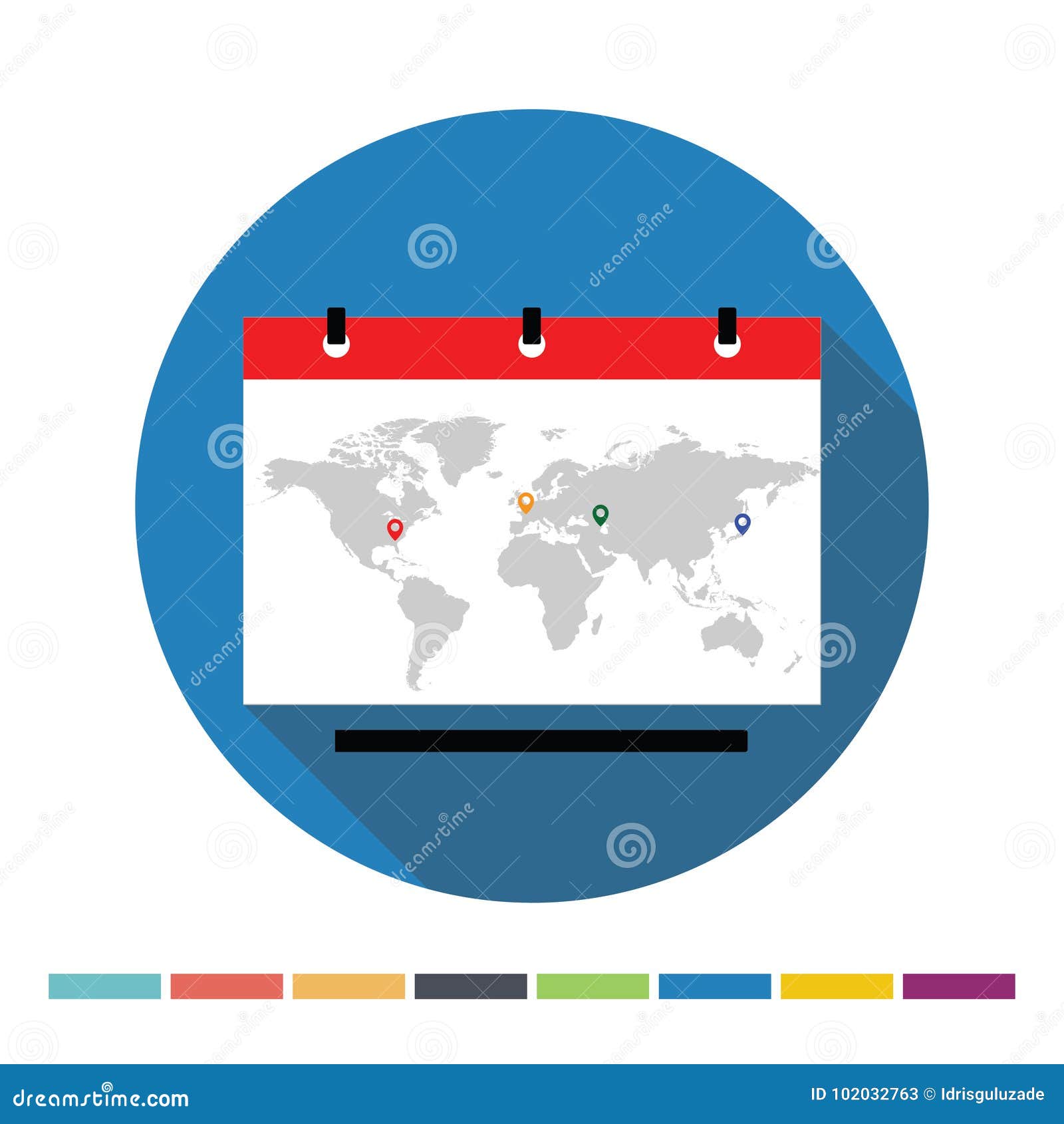 Icono del mapa del mundo ilustración del vector. Ilustración de mundo ...