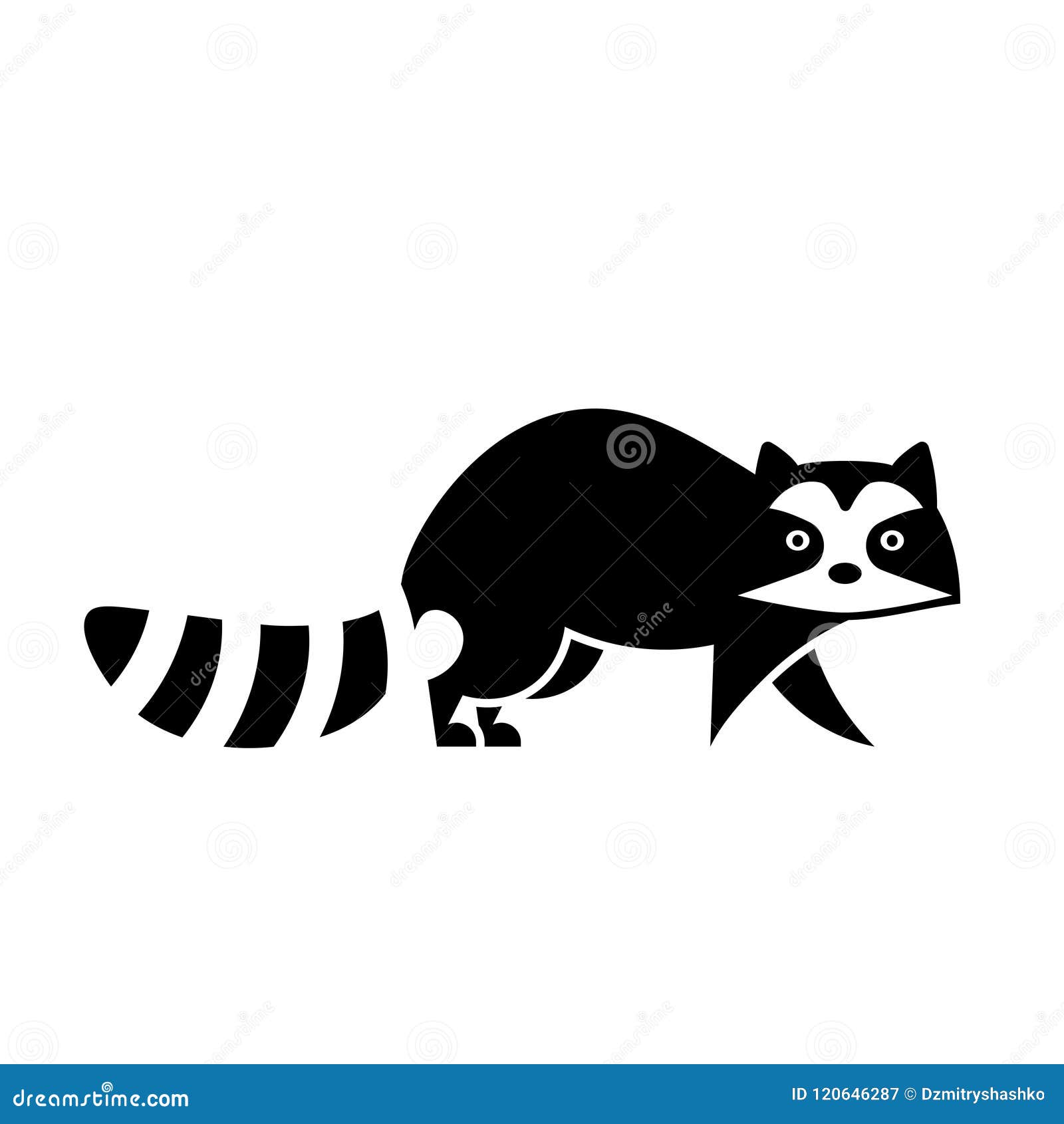 Icono Del Mapache Del Vector Ilustración del Vector - Ilustración de ...