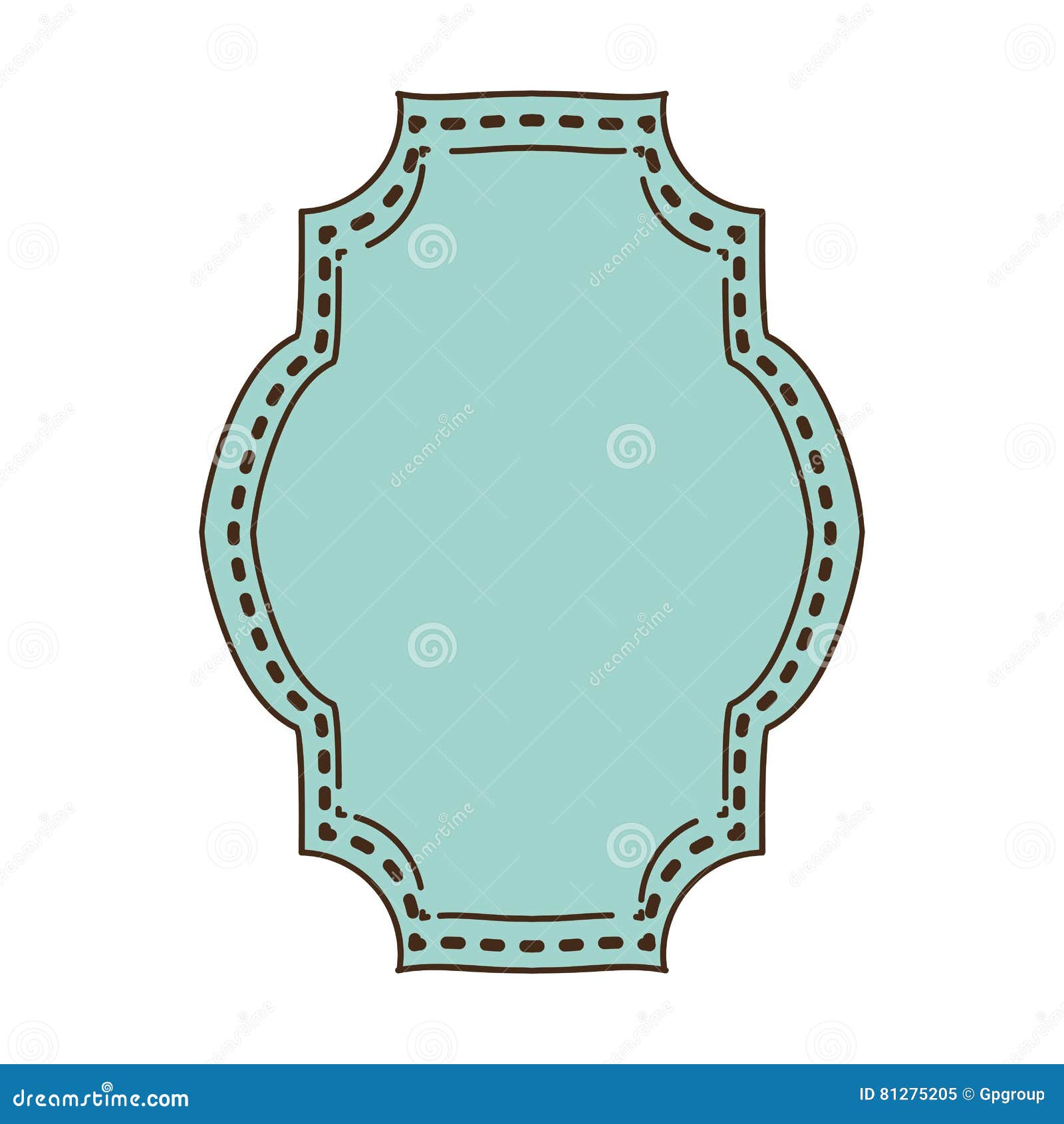 Icono Del Marco Del Vintage Con Forma Rectangular Ilustración del ...